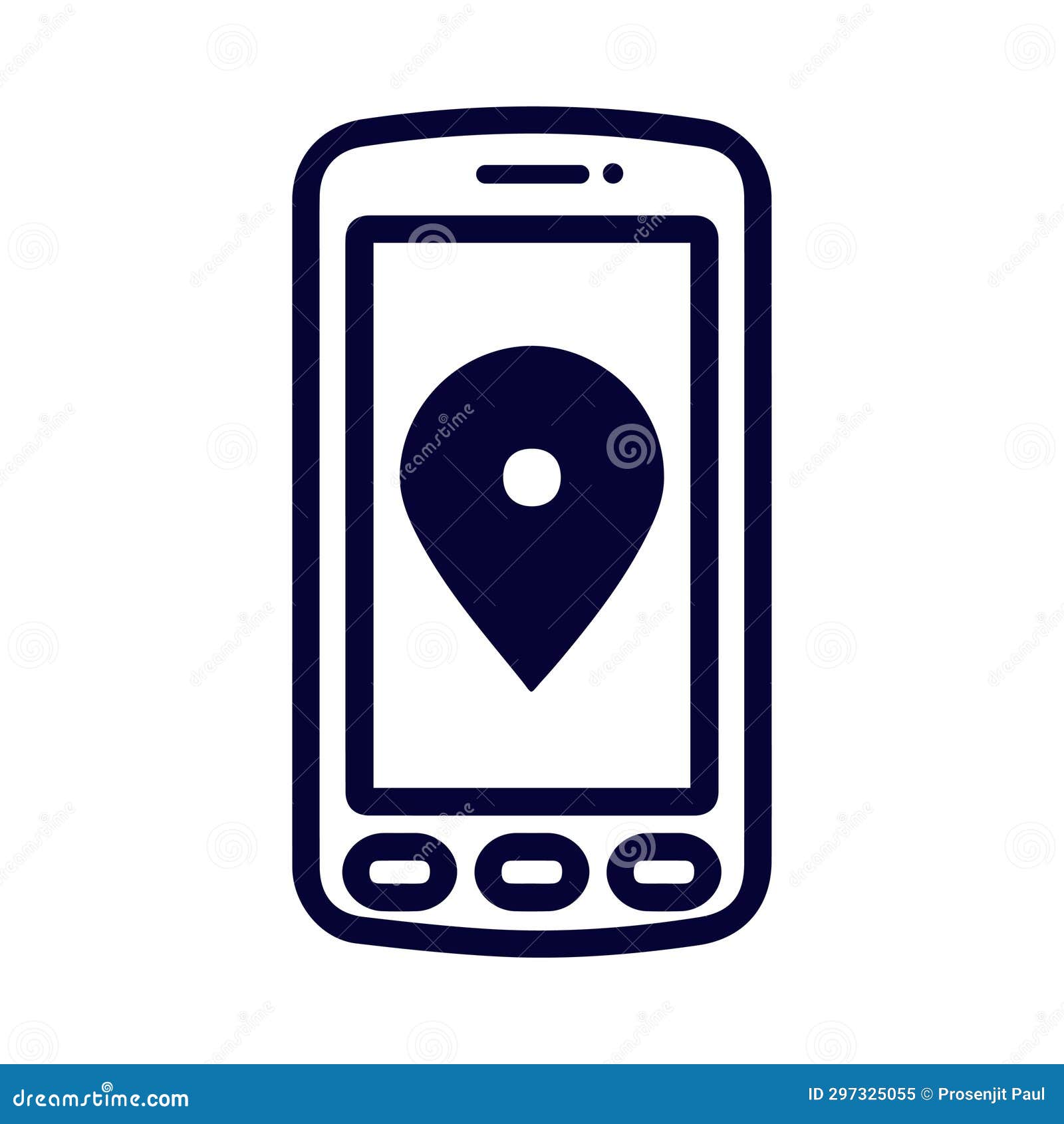 Mobile, Location, Pin, Location Pin on Mobile Icon Stock Vector ...