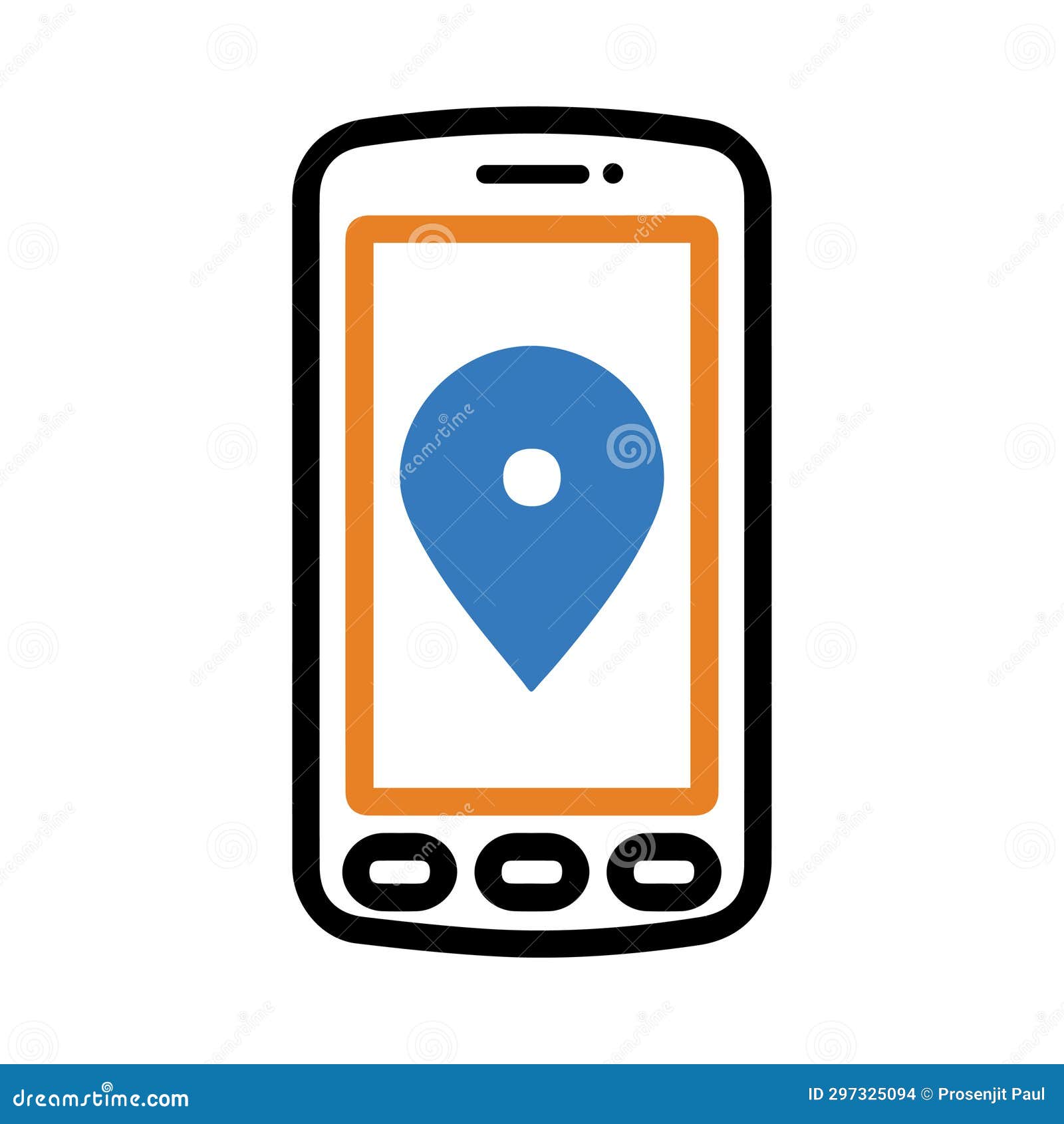 Mobile, Location, Pin, Location Pin on Mobile Icon Stock Vector ...