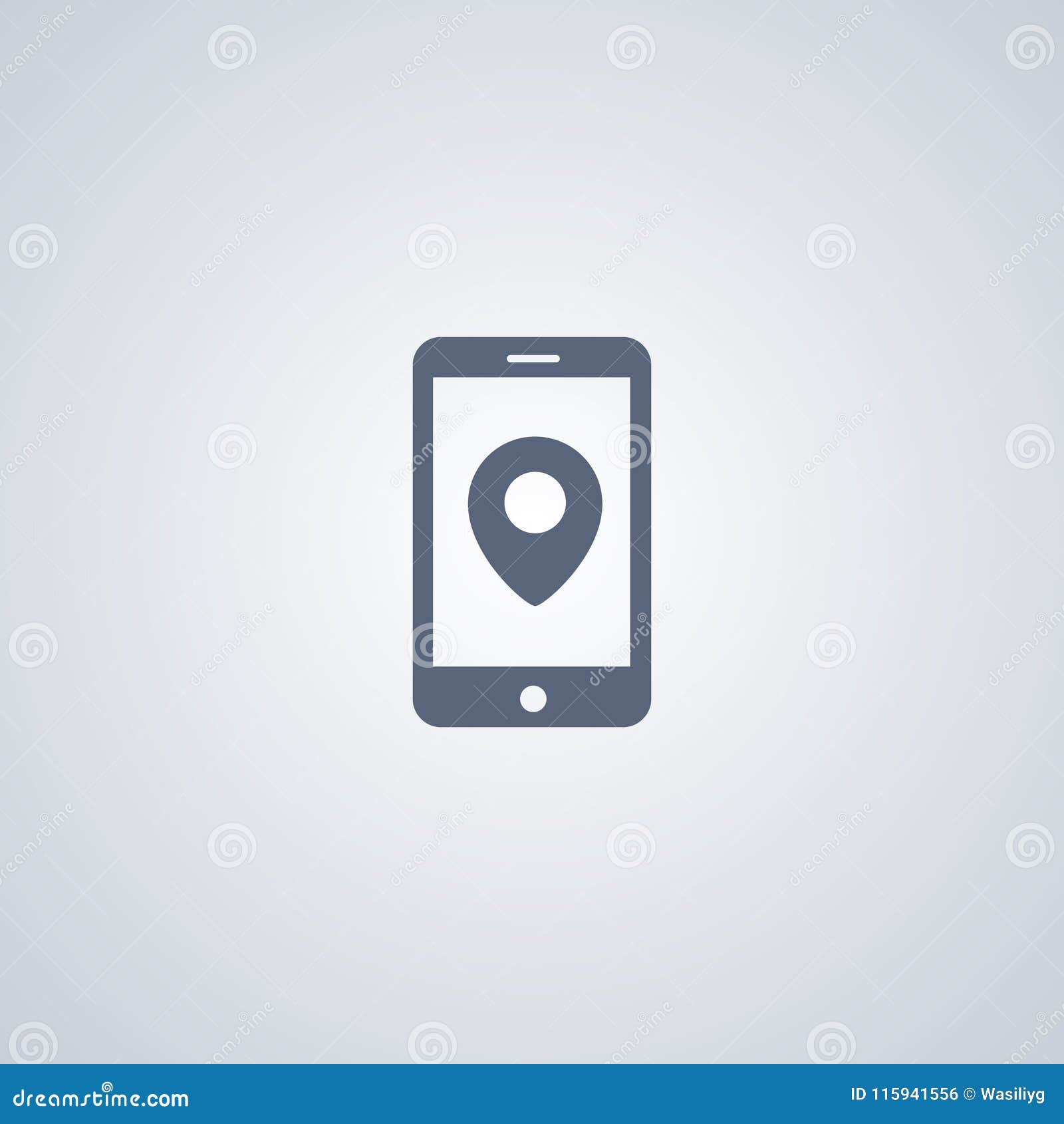 Mobile Location, Vector Best Flat Icon Stock Vector - Illustration of ...