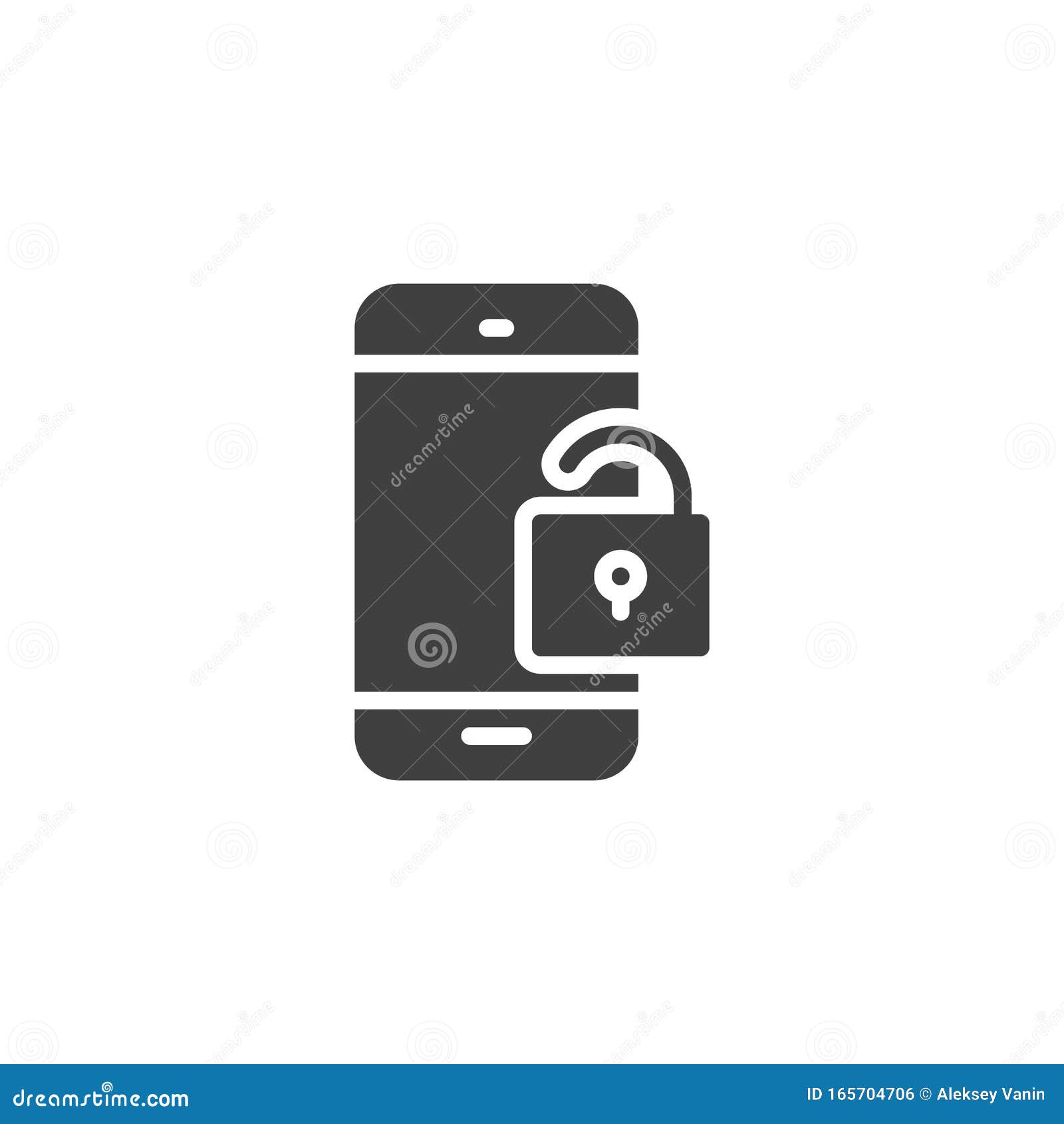 Mobile Lock Access Vector Icon Stock Vector - Illustration of design ...