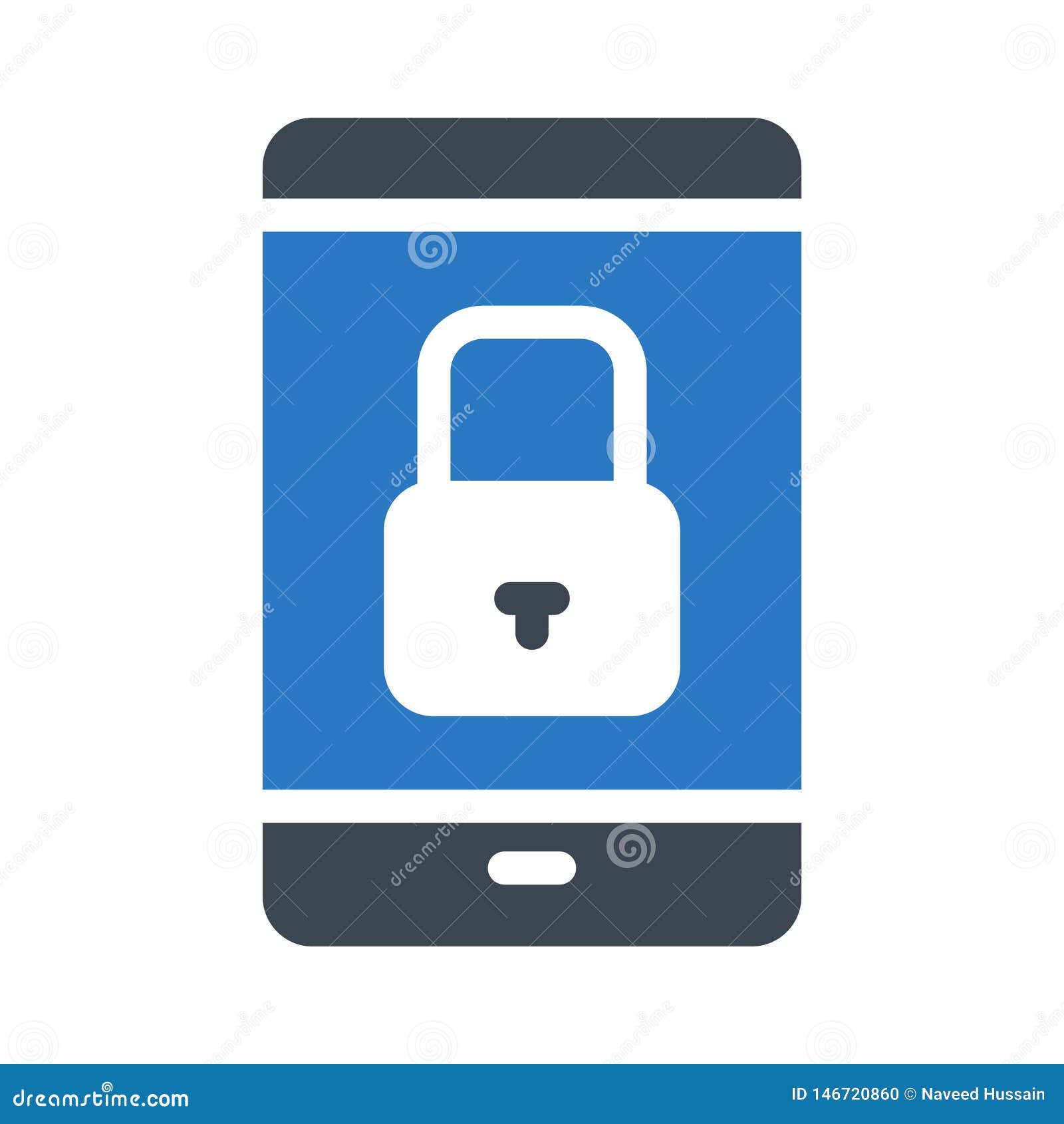 Mobile Lock Glyph Flat Vector Icon Stock Vector - Illustration of lock ...