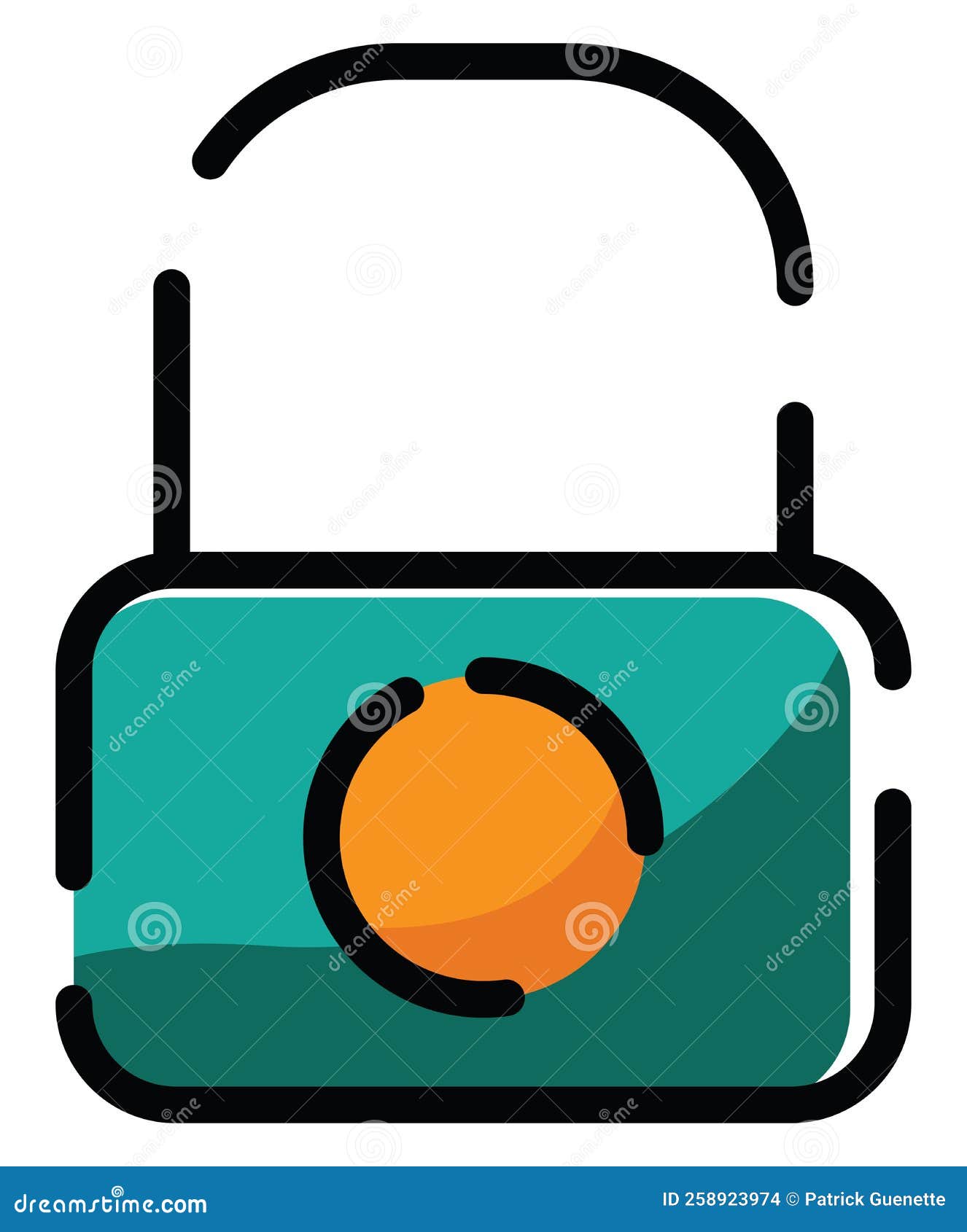 Mobile lockscreen, icon stock vector. Illustration of concept - 258923974