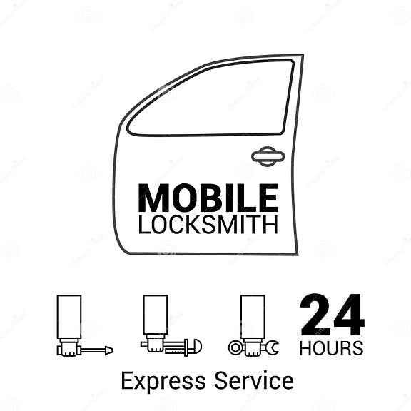 Mobile Locksmith. Logo in Vector Stock Vector - Illustration of ...