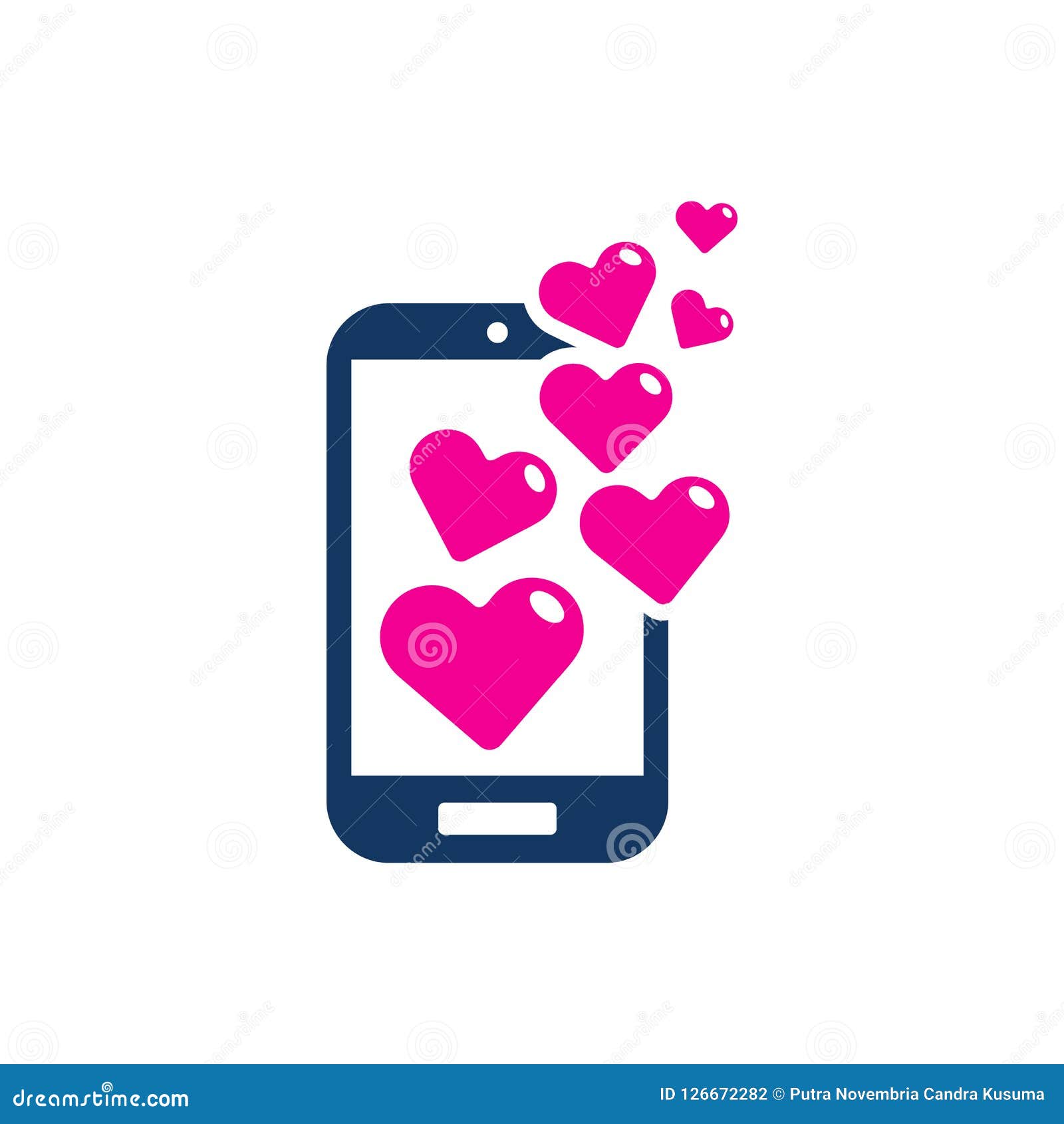 Mobile Love Logo Icon Design Stock Vector - Illustration of creative ...