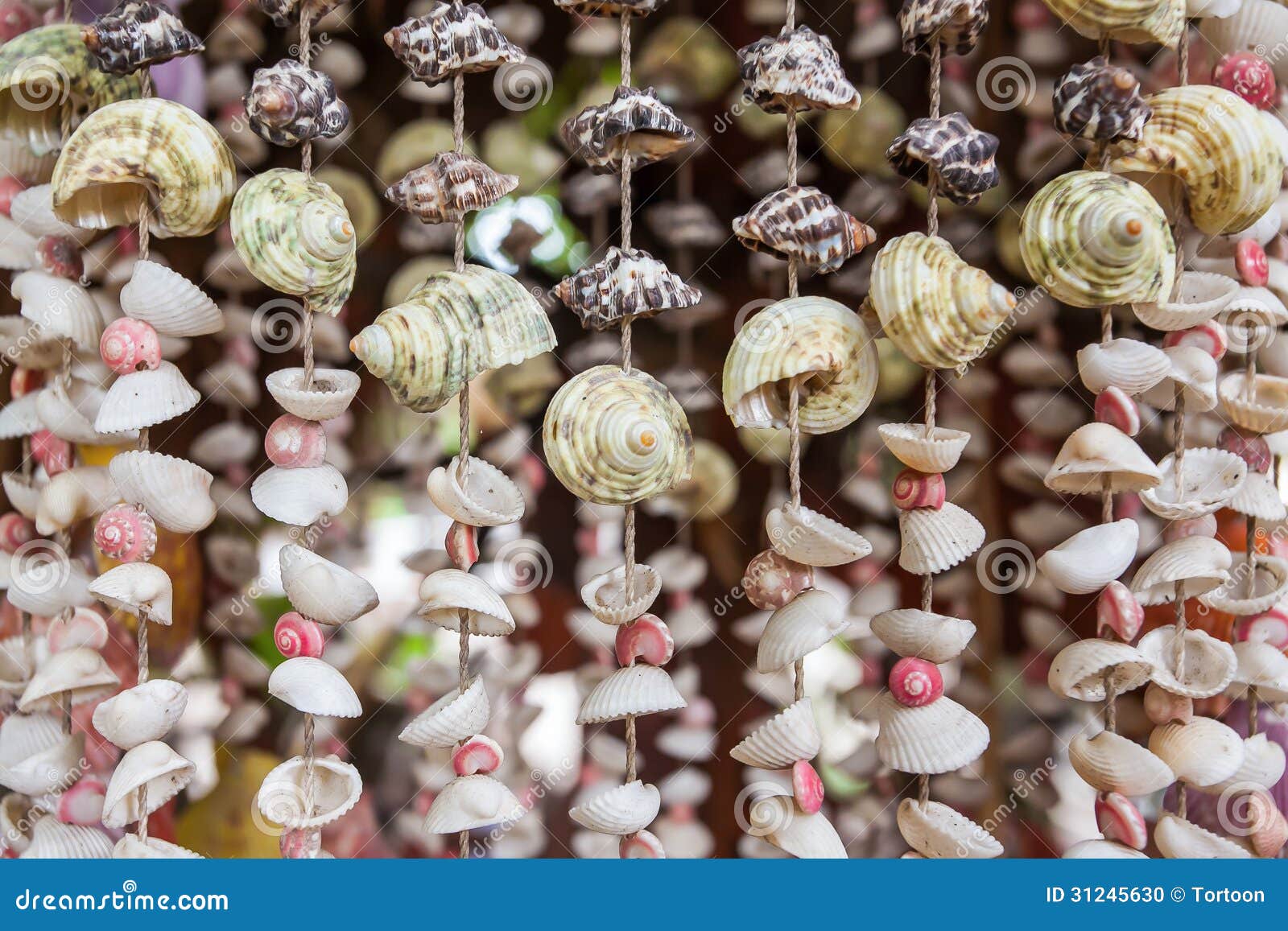 Mobile Made from Various Shells Stock Photo - Image of handmade ...