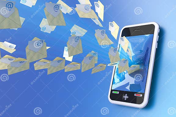 Mobile mail stock illustration. Illustration of information - 14611312