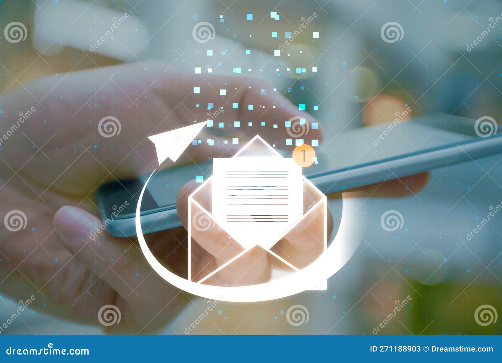 Mobile Mail Application, Communication and E-mail Concept with Digital ...