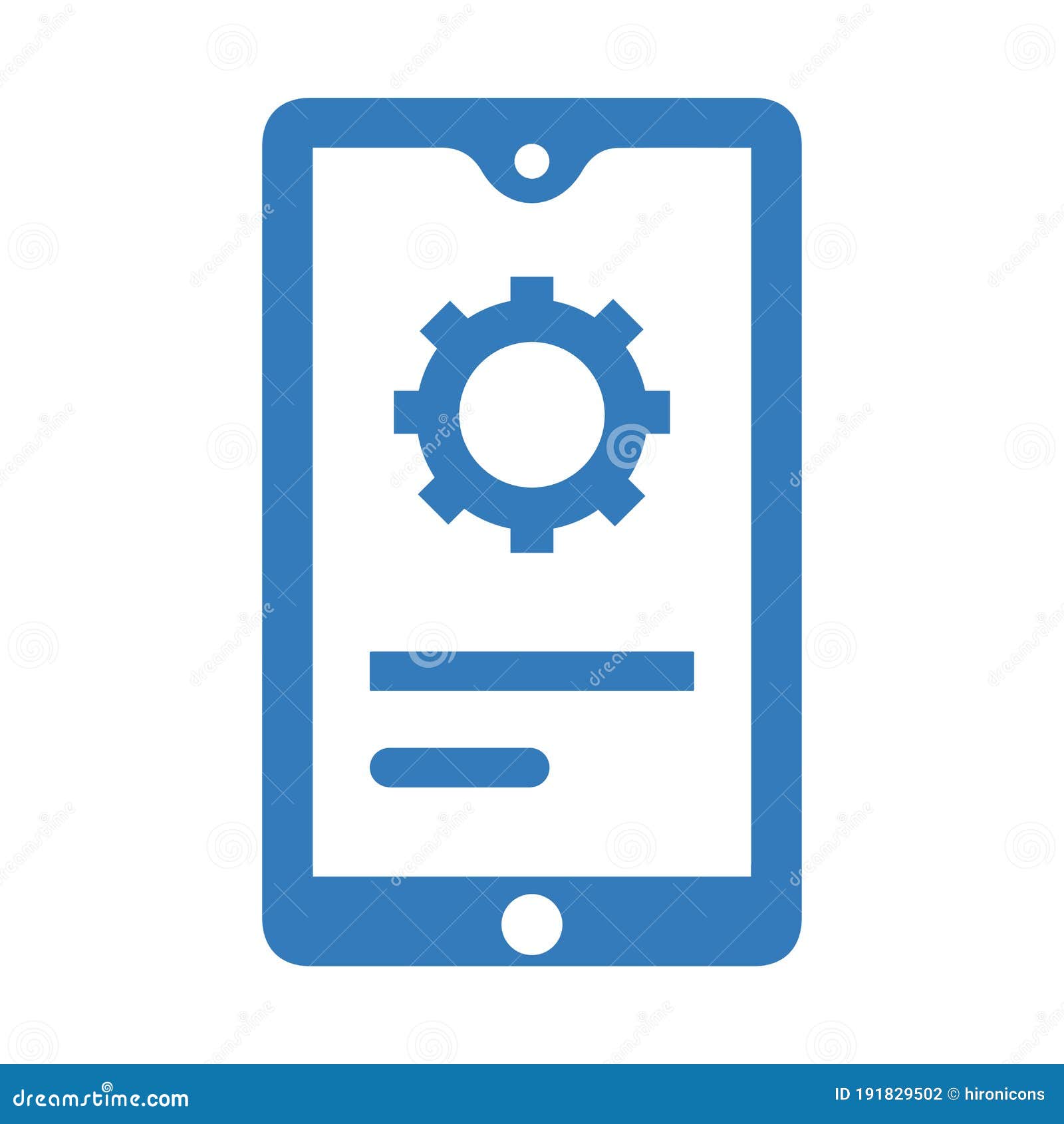 Mobile Maintenance Icon / Blue Vector Stock Vector - Illustration of ...