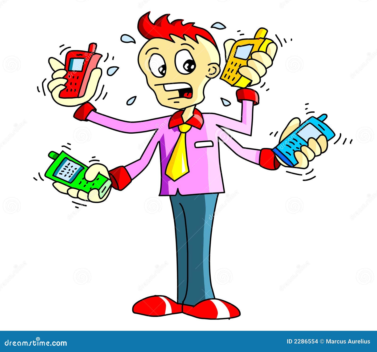 Mobile man stock illustration. Illustration of cartoon - 2286554