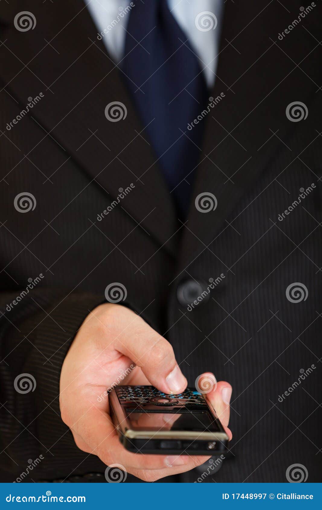 Mobile in Man Hand. Mobile Communication. Closeup. Stock Image - Image ...