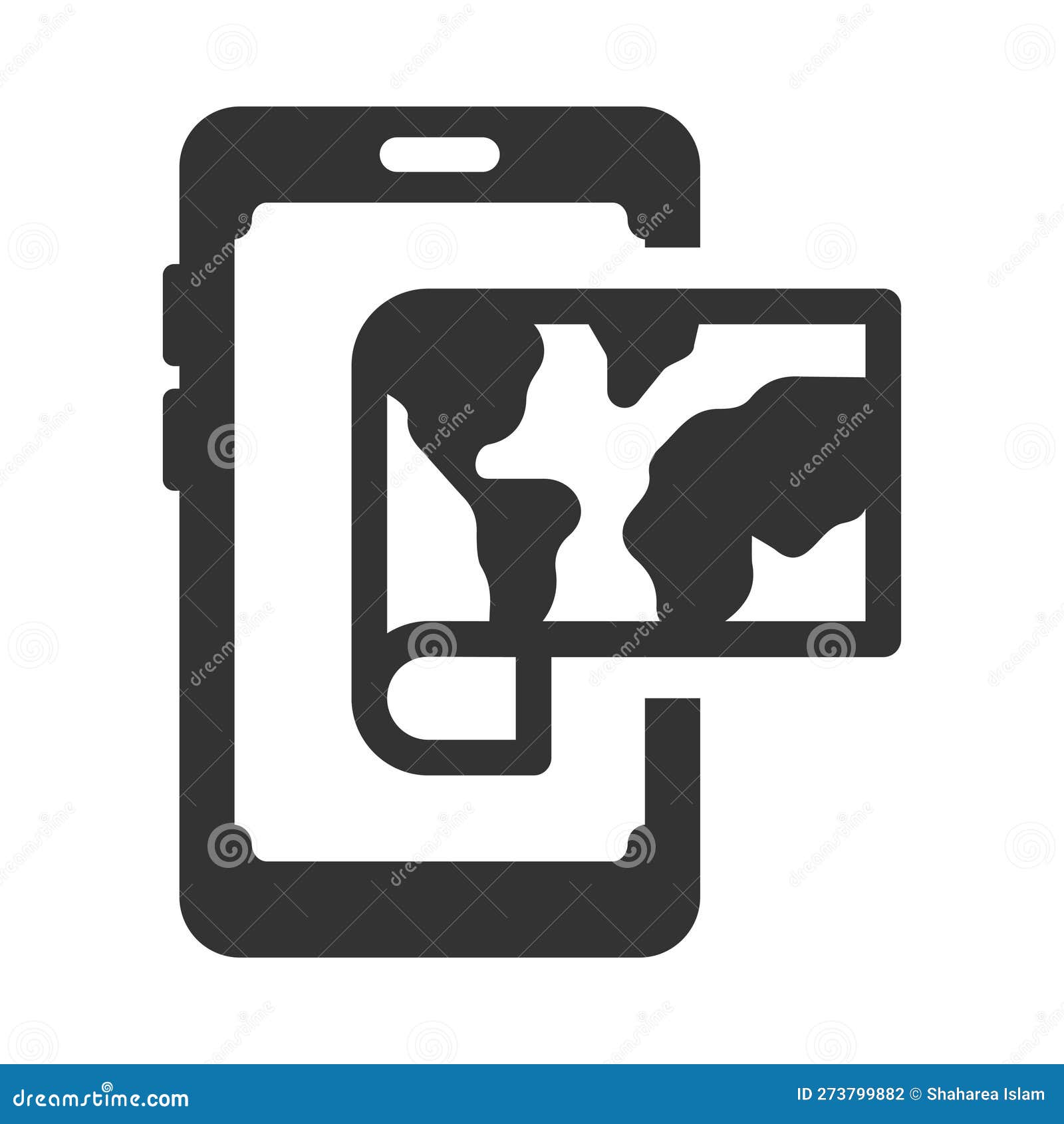 Mobile map icon stock vector. Illustration of world - 273799882