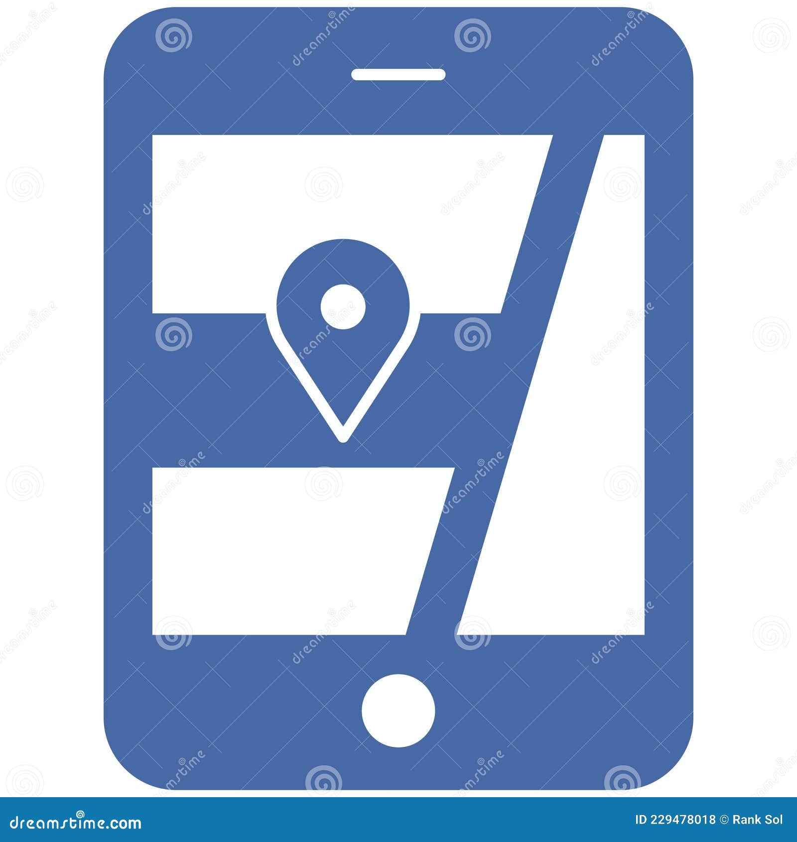 Mobile Map Isolated Vector Icon Which Can Easily Modify or Edit Stock ...