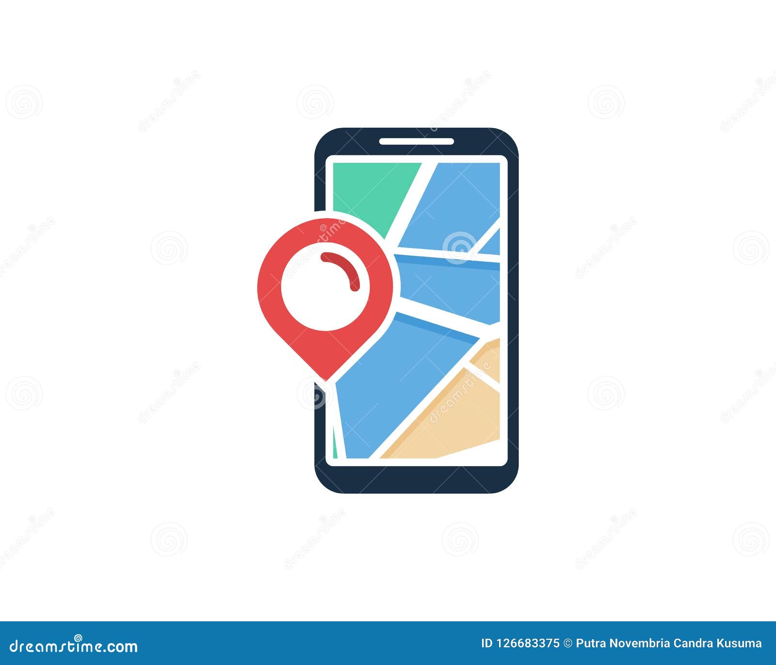 Mobile Map Logo Icon Design Stock Vector - Illustration of icon ...