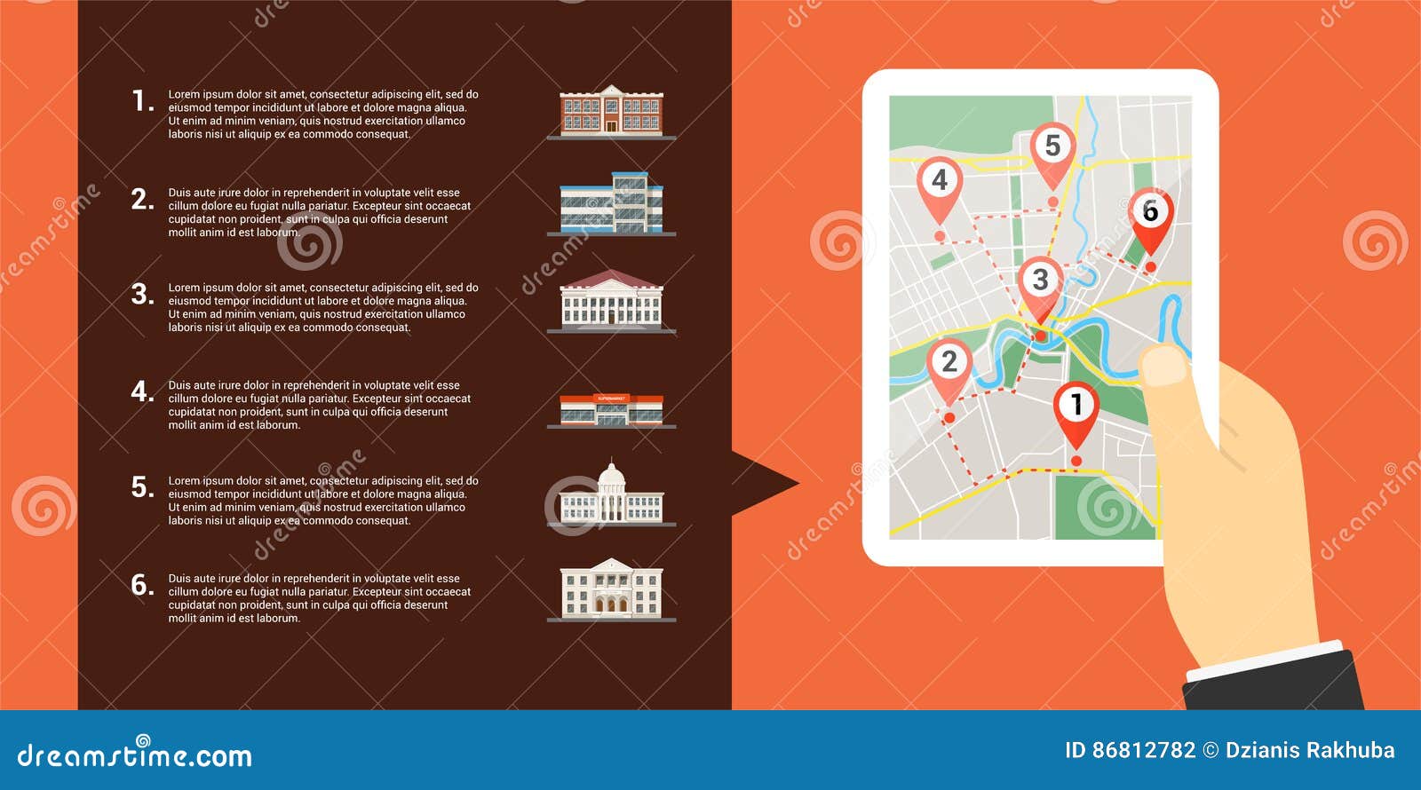 Mobile Maps Isometric Design Vector Illustration | CartoonDealer.com ...