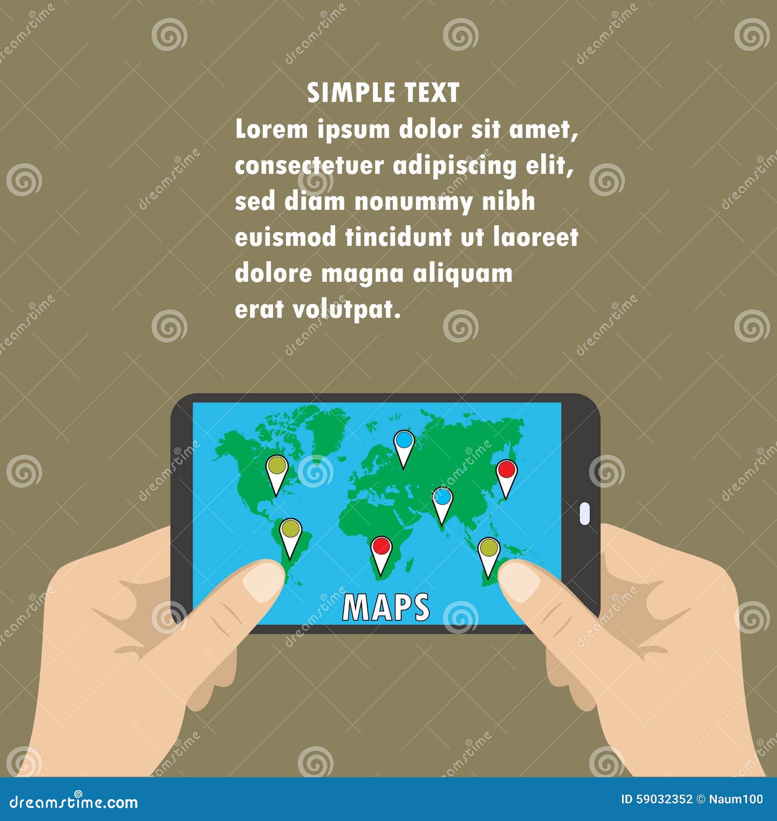 Mobile Maps Navigation, And Tracking Concept. Isometric City Map, App ...