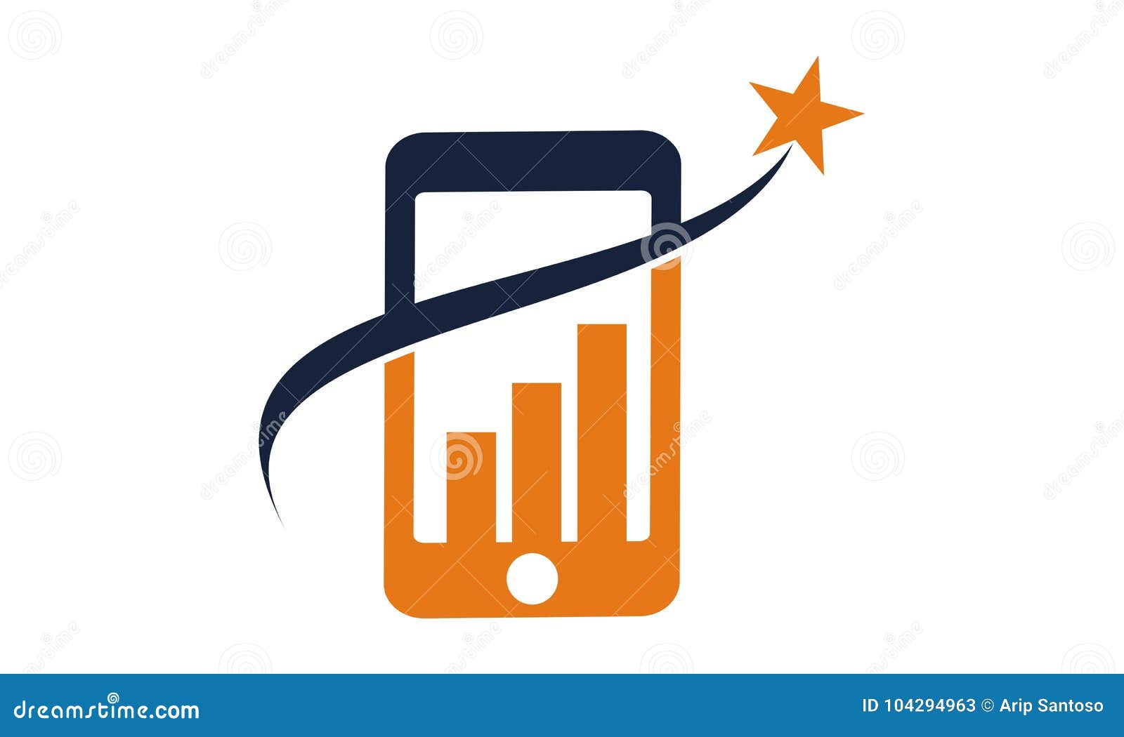 Mobile Marketing Template stock vector. Illustration of logo - 104294963