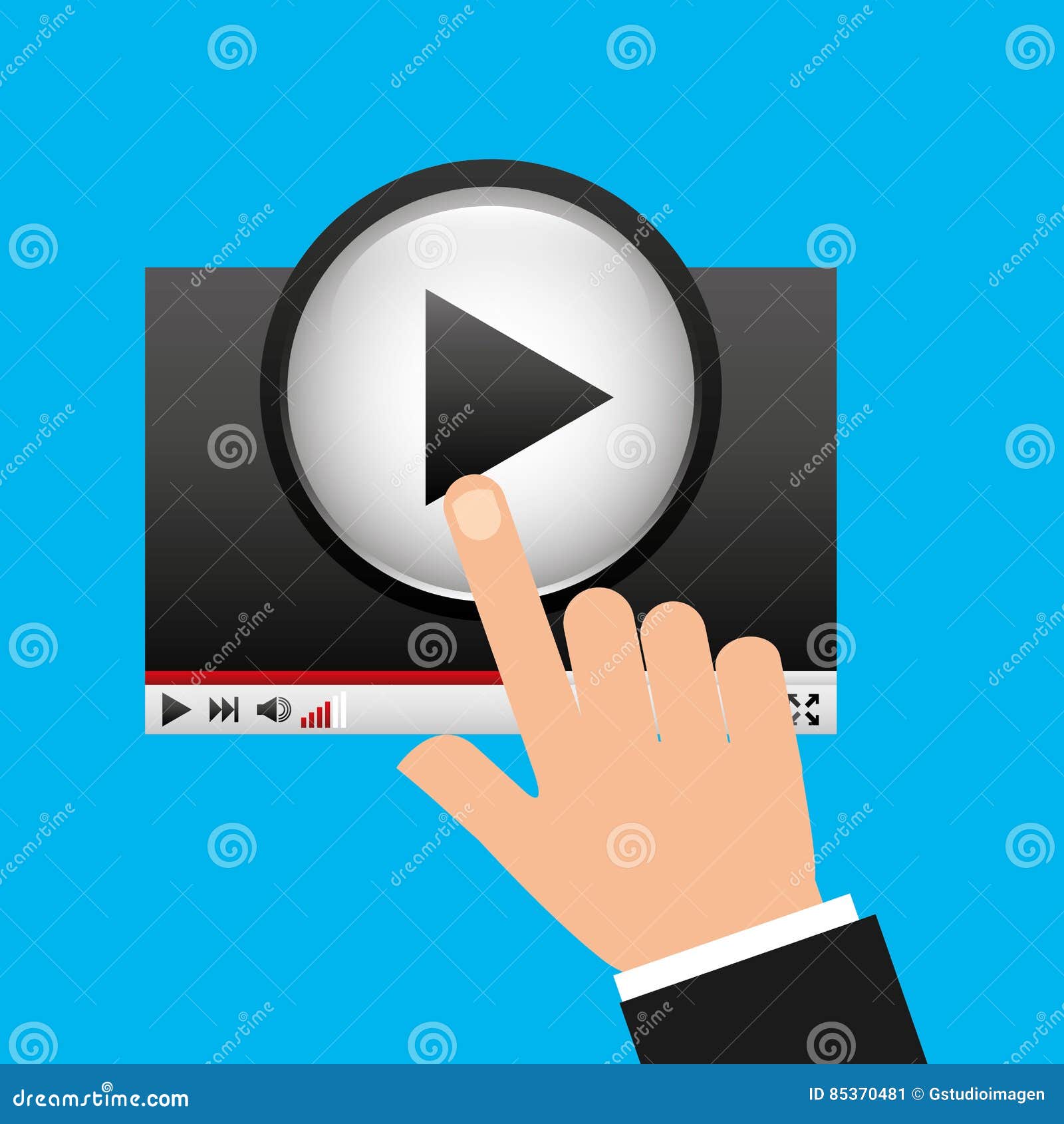 Mobile media player icons stock vector. Illustration of glossy - 85370481