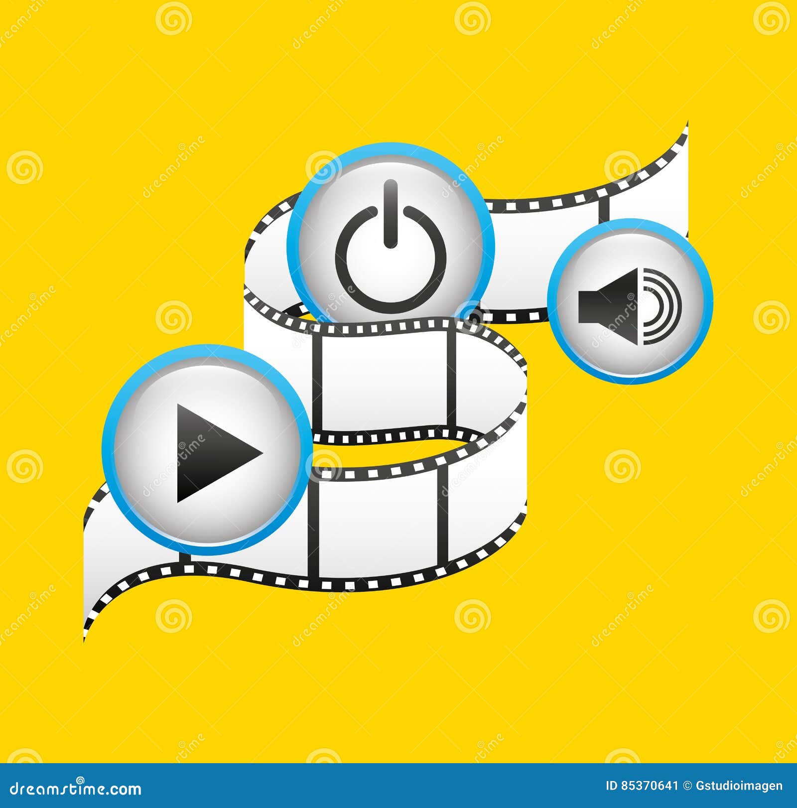 Mobile media player icons stock vector. Illustration of media - 85370641