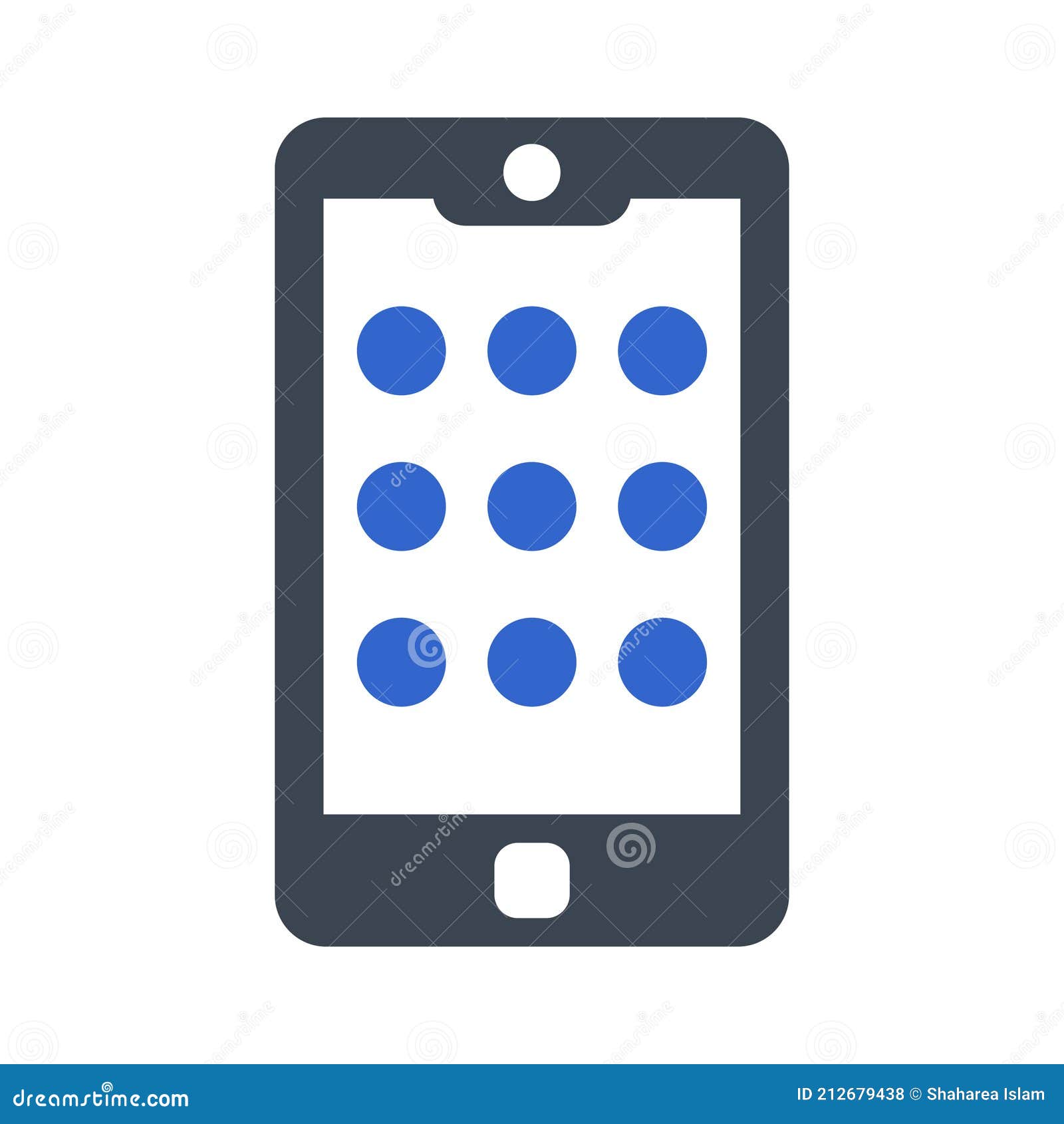 Mobile menu icon stock vector. Illustration of vector - 212679438