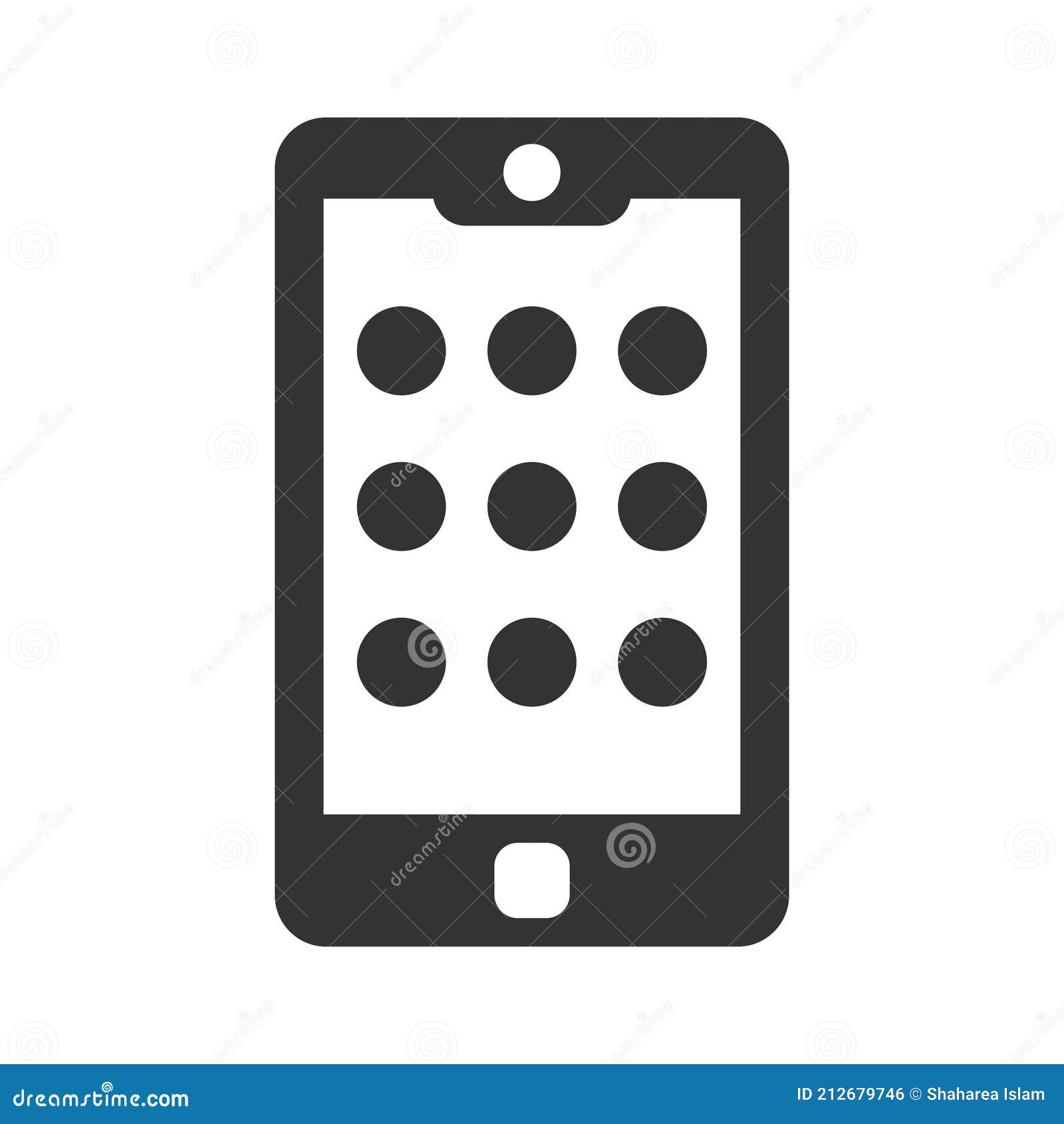 Mobile menu icon stock vector. Illustration of meticulously - 212679746