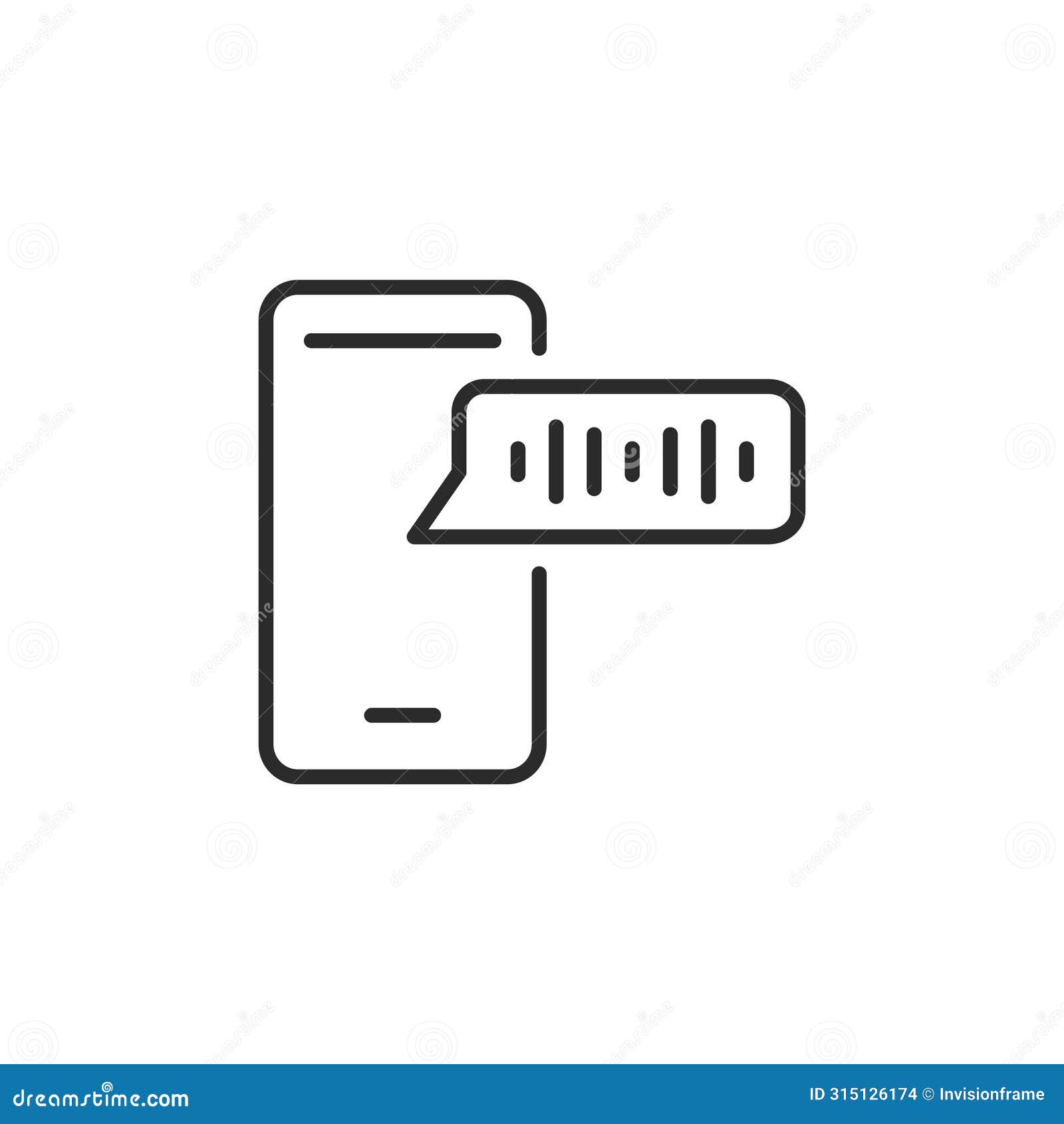 Mobile Messaging Icon stock vector. Illustration of text - 315126174