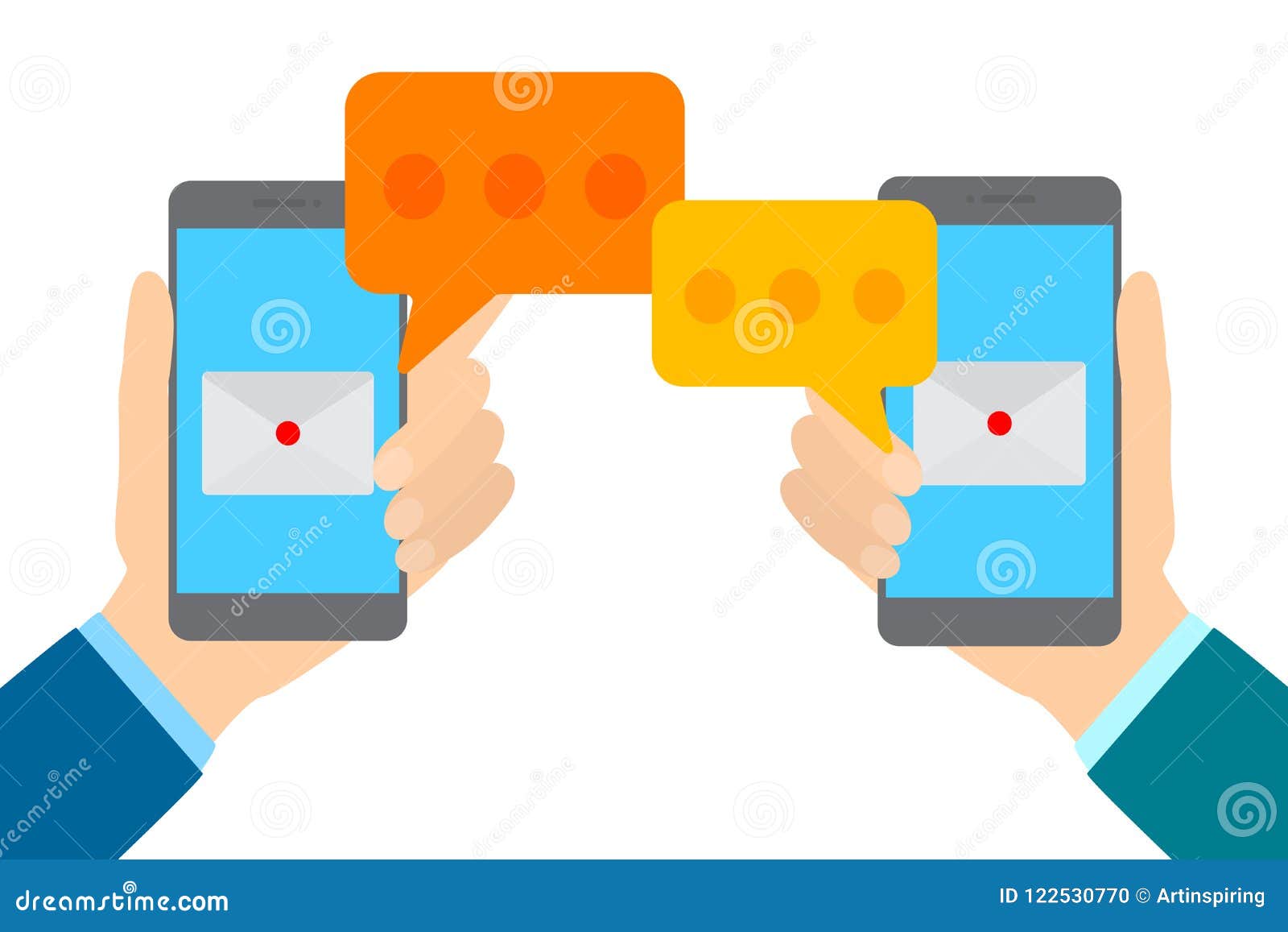 Mobile messenger stock vector. Illustration of messaging - 122530770