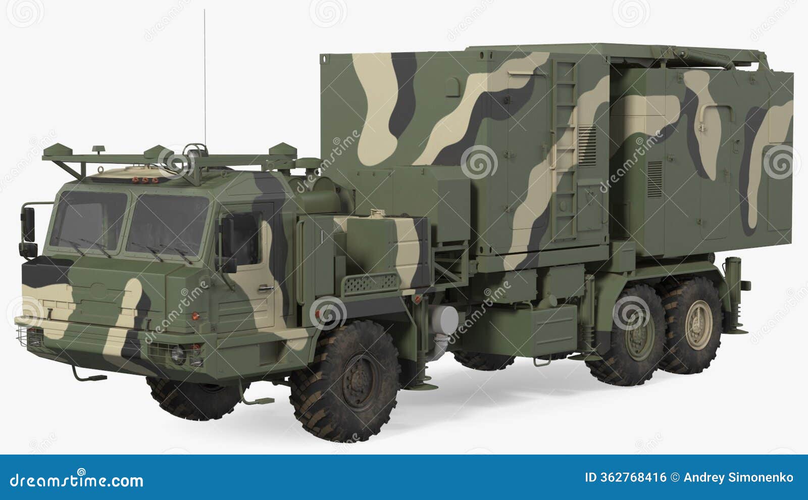Mobile Military Command Unit with Camouflage Design Stock Photo - Image ...