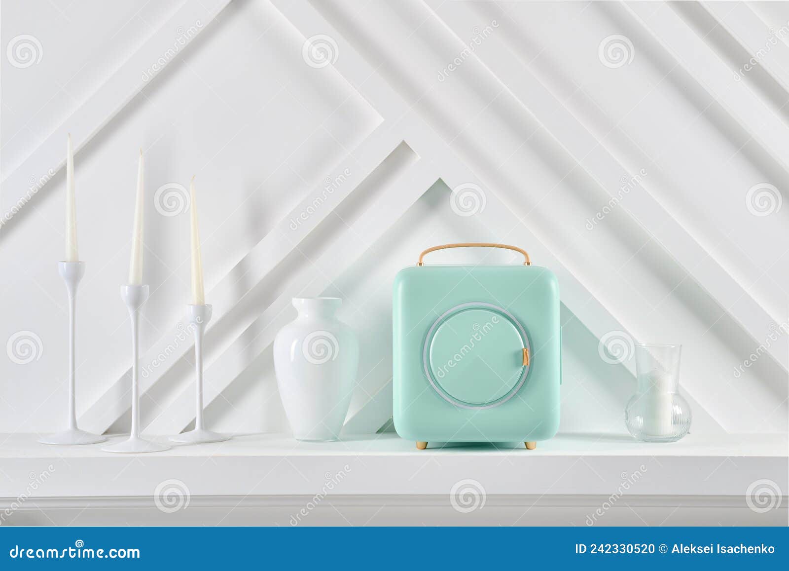 Mobile Mini Refrigerator, Portable Fridge Stock Photo - Image of living ...