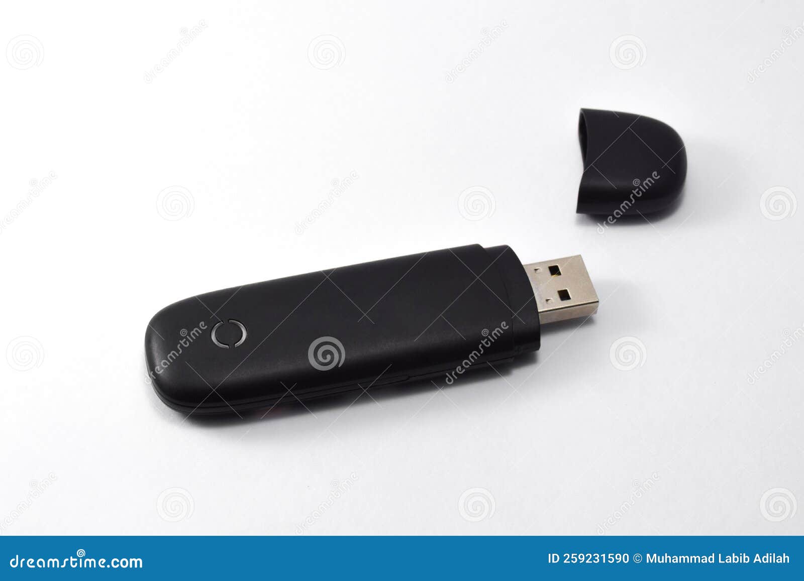 Mobile Modem Isolated on White Background Stock Photo - Image of black ...