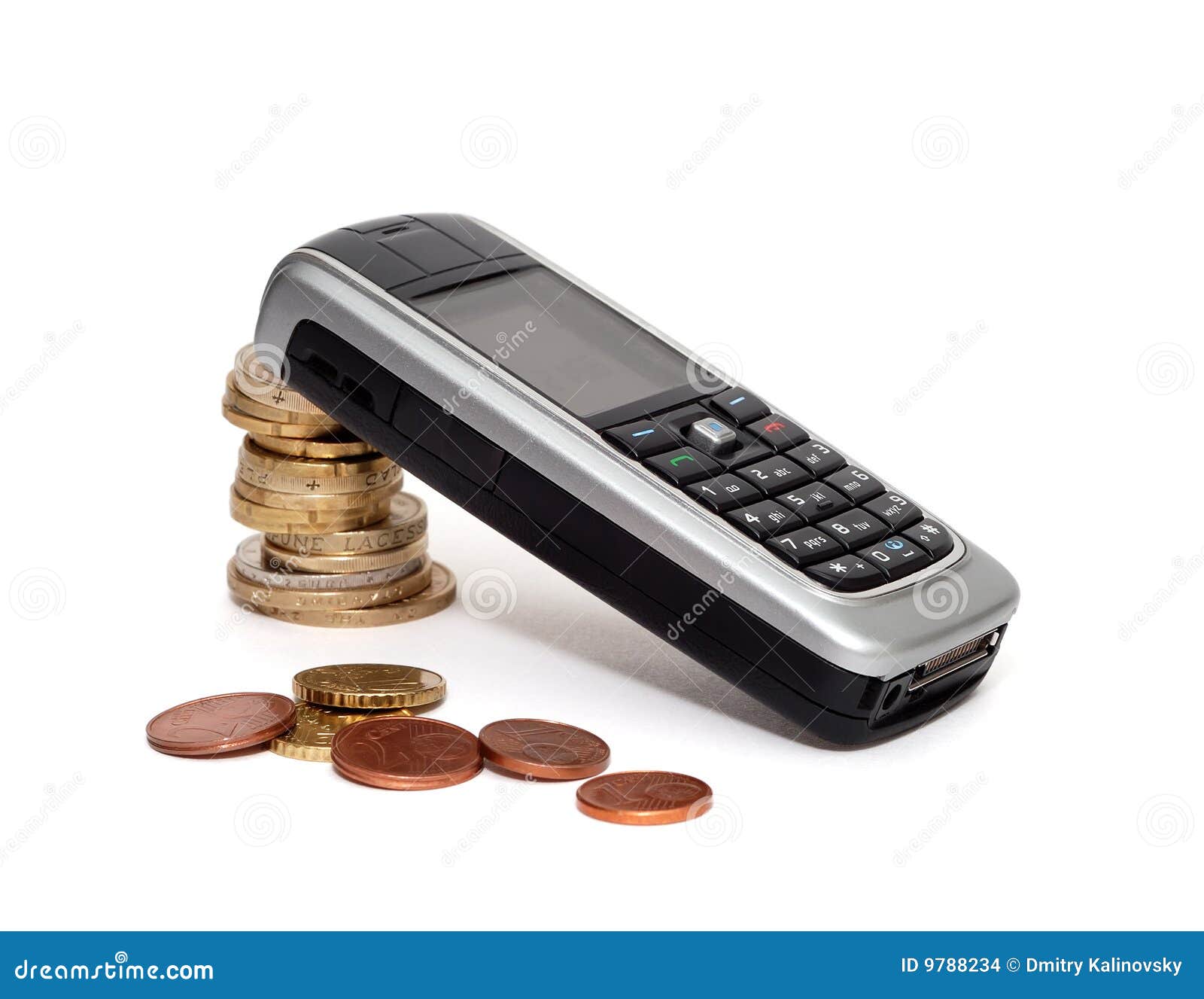 Mobile and Money (isolated) Stock Photo - Image of payment, call: 9788234