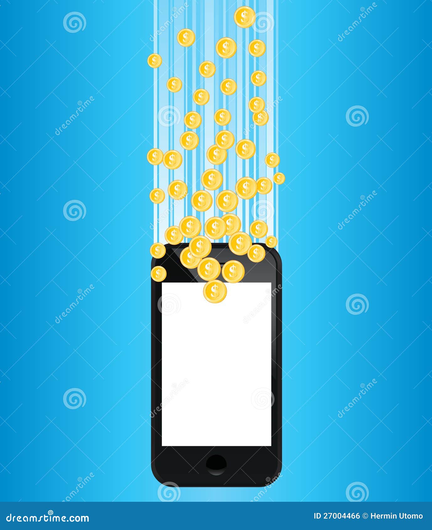 Mobile Money Machine stock vector. Illustration of earnings - 27004466