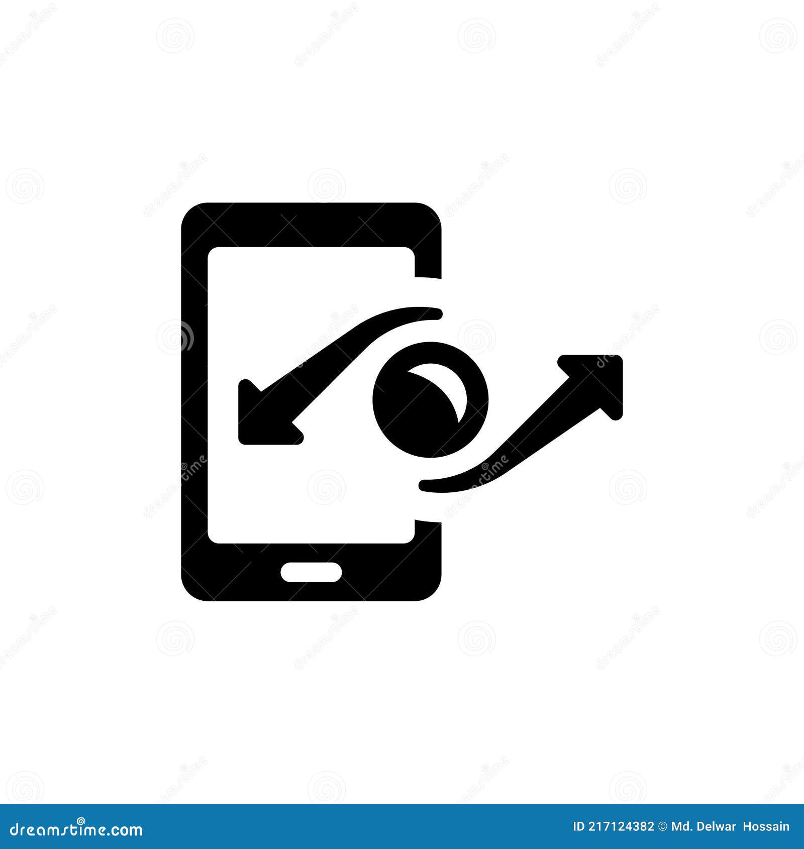 Mobile Money Transaction Icon Stock Vector - Illustration of ...