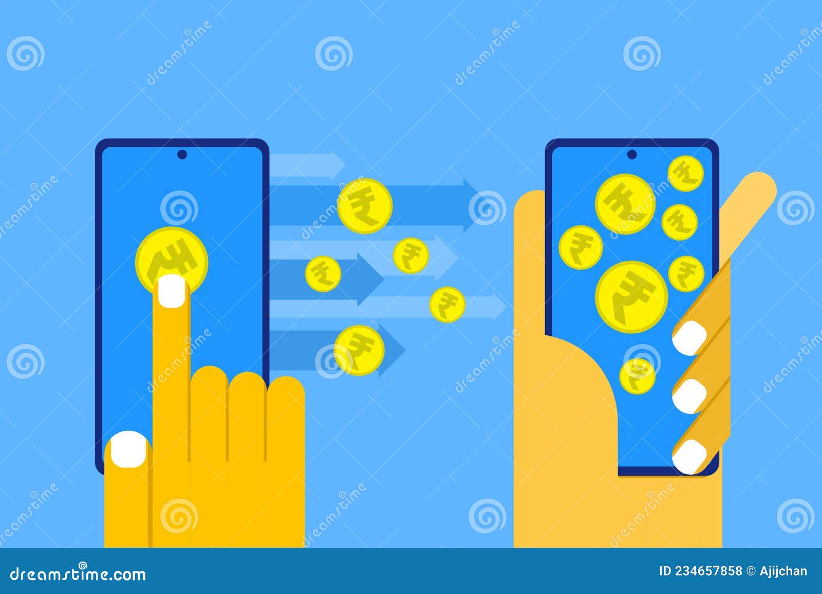 Money Transferring Icon Showing Sending And Receiving Coins Vector ...