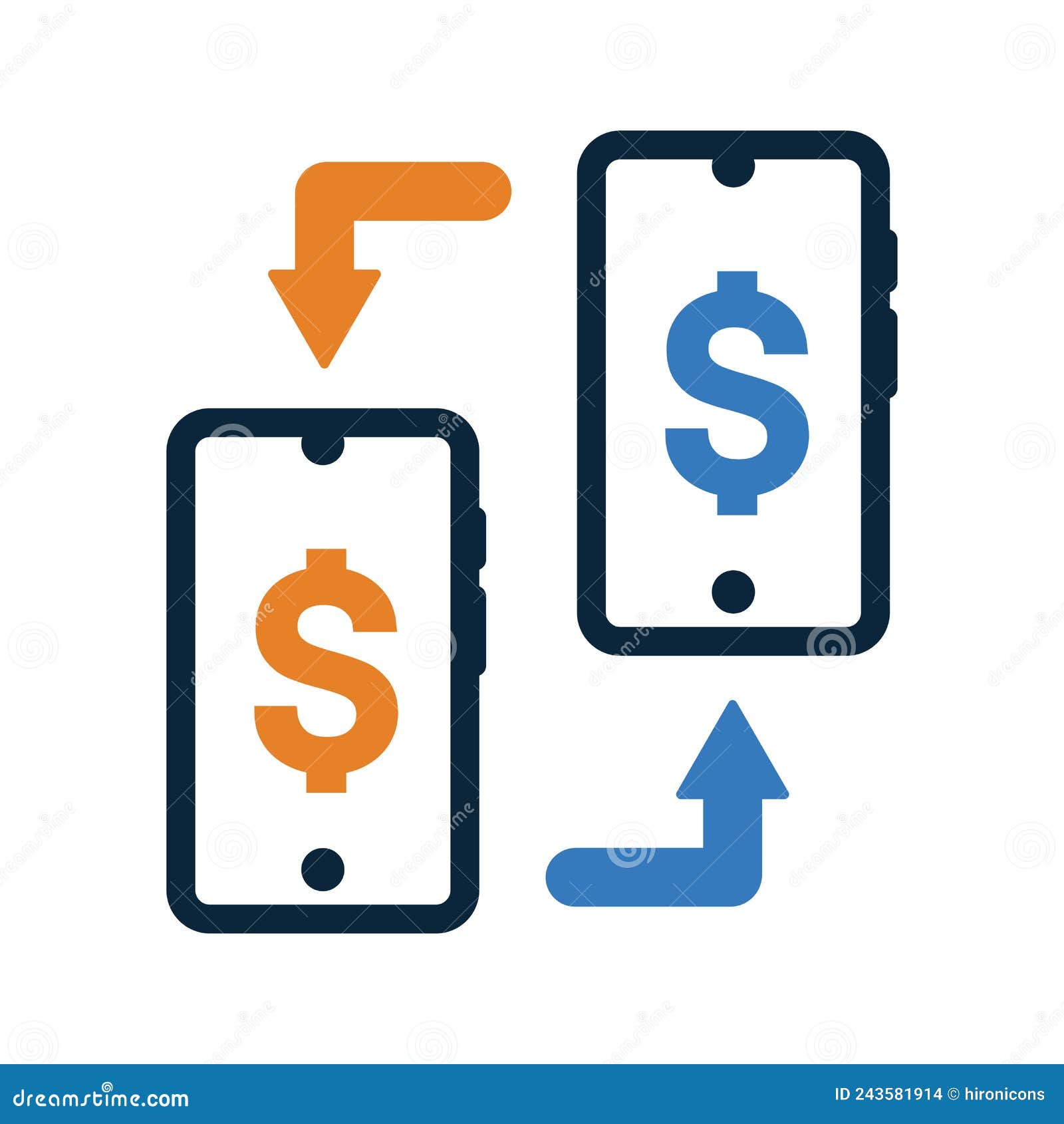 Mobile, Money Transfer Icon. Vector Graphics Stock Vector ...