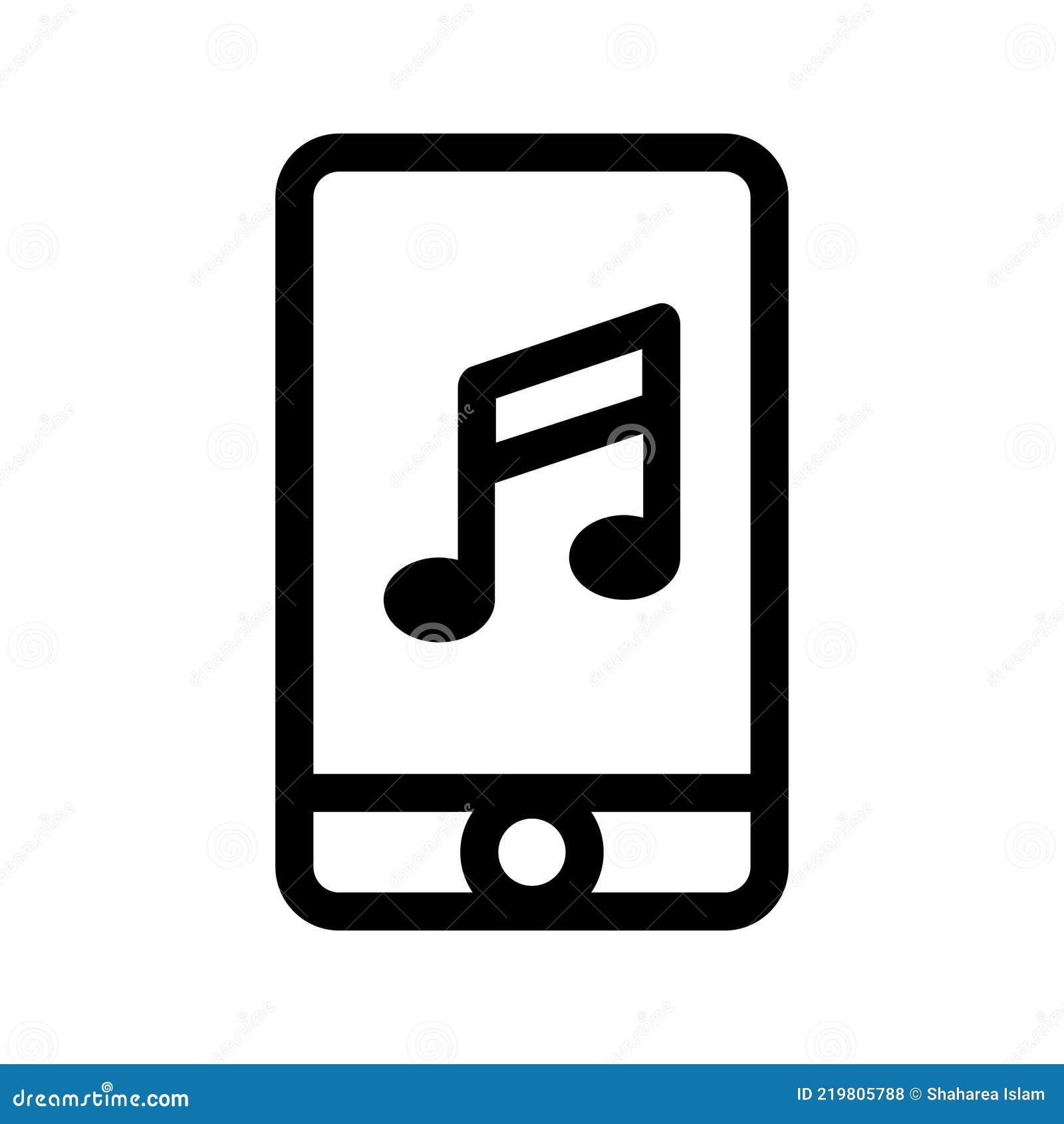 Mobile music icon stock vector. Illustration of mobile - 219805788