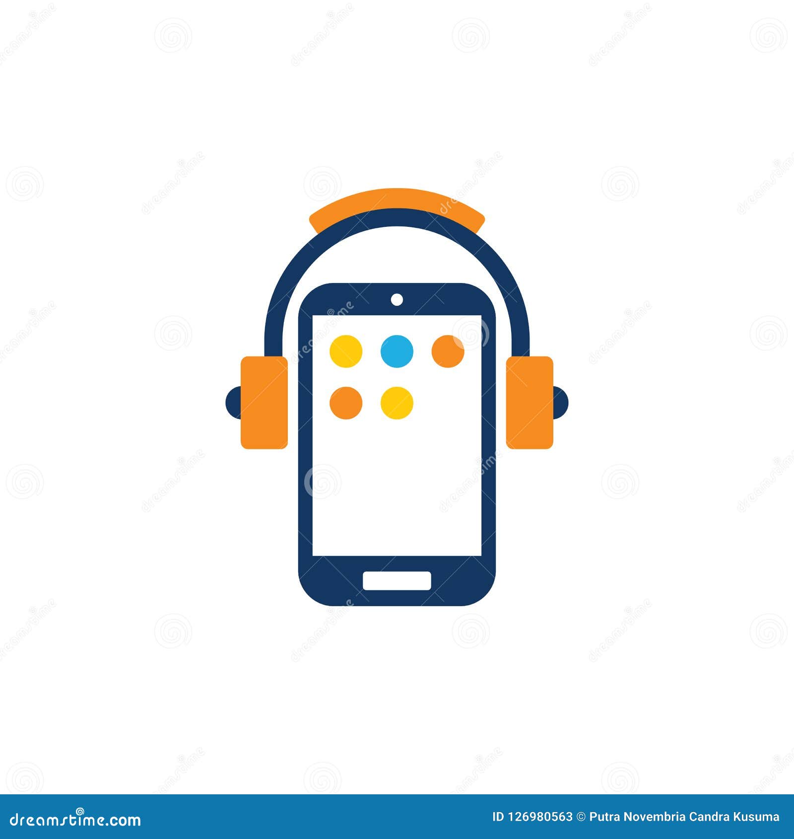 Mobile Music Logo Icon Design Stock Vector - Illustration of logotype ...