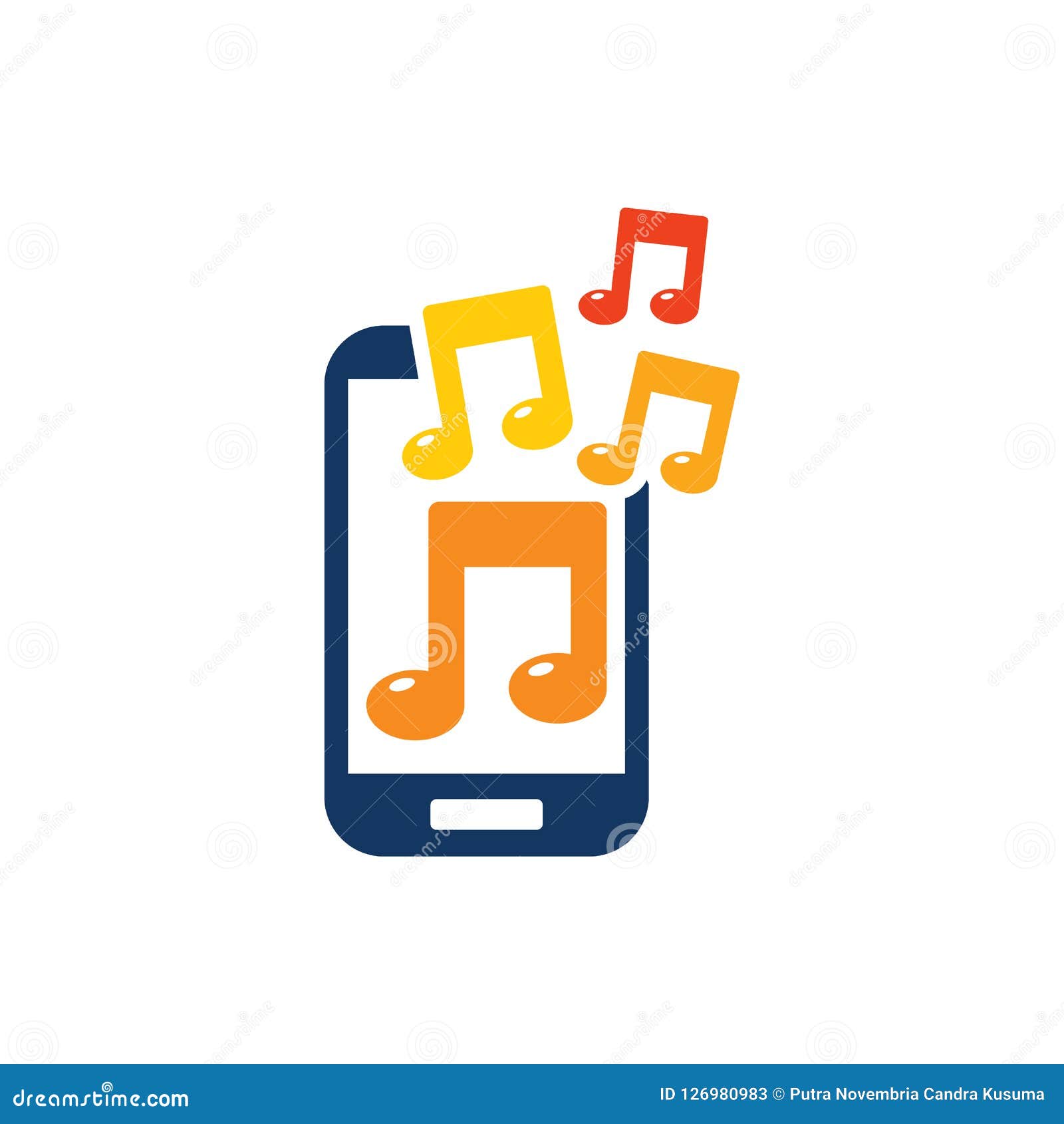 Mobile Music Logo Icon Design Stock Vector - Illustration of abstract ...