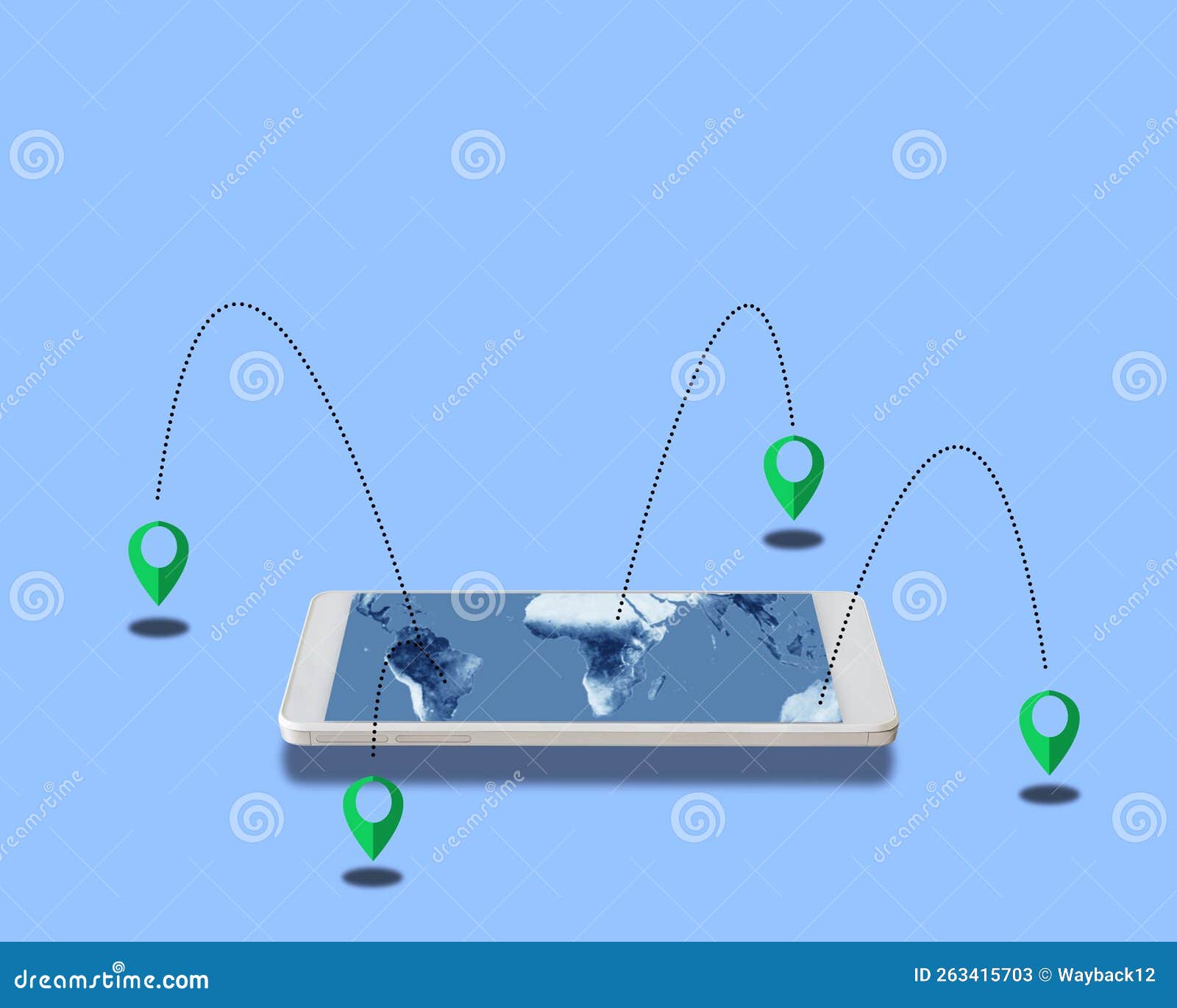 Mobile Navigation Concept Background Stock Image - Image of digital ...