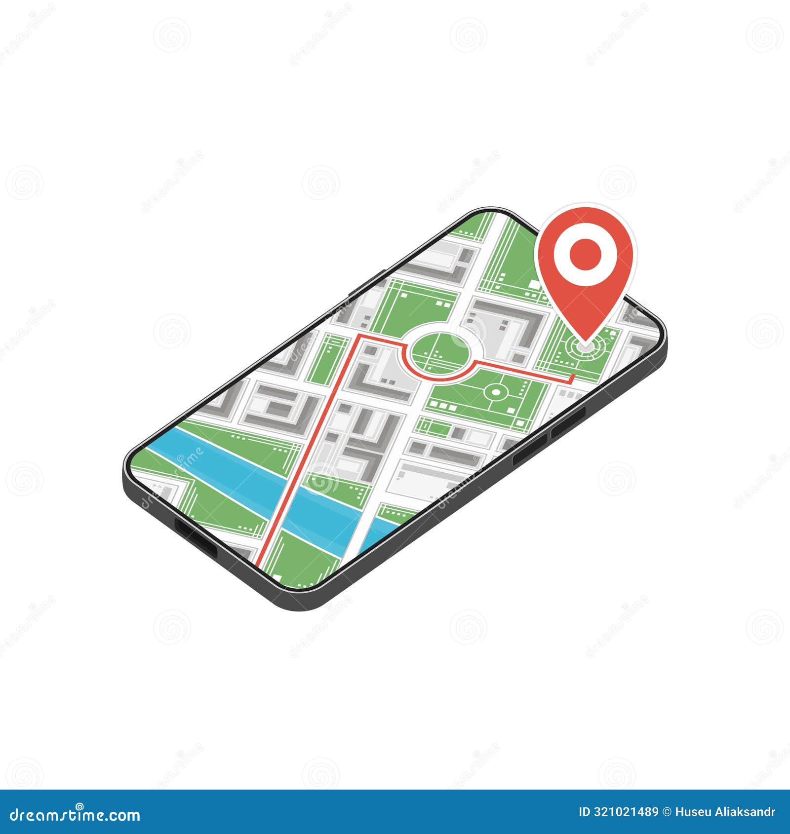 Mobile navigation concept stock vector. Illustration of screen - 321021489