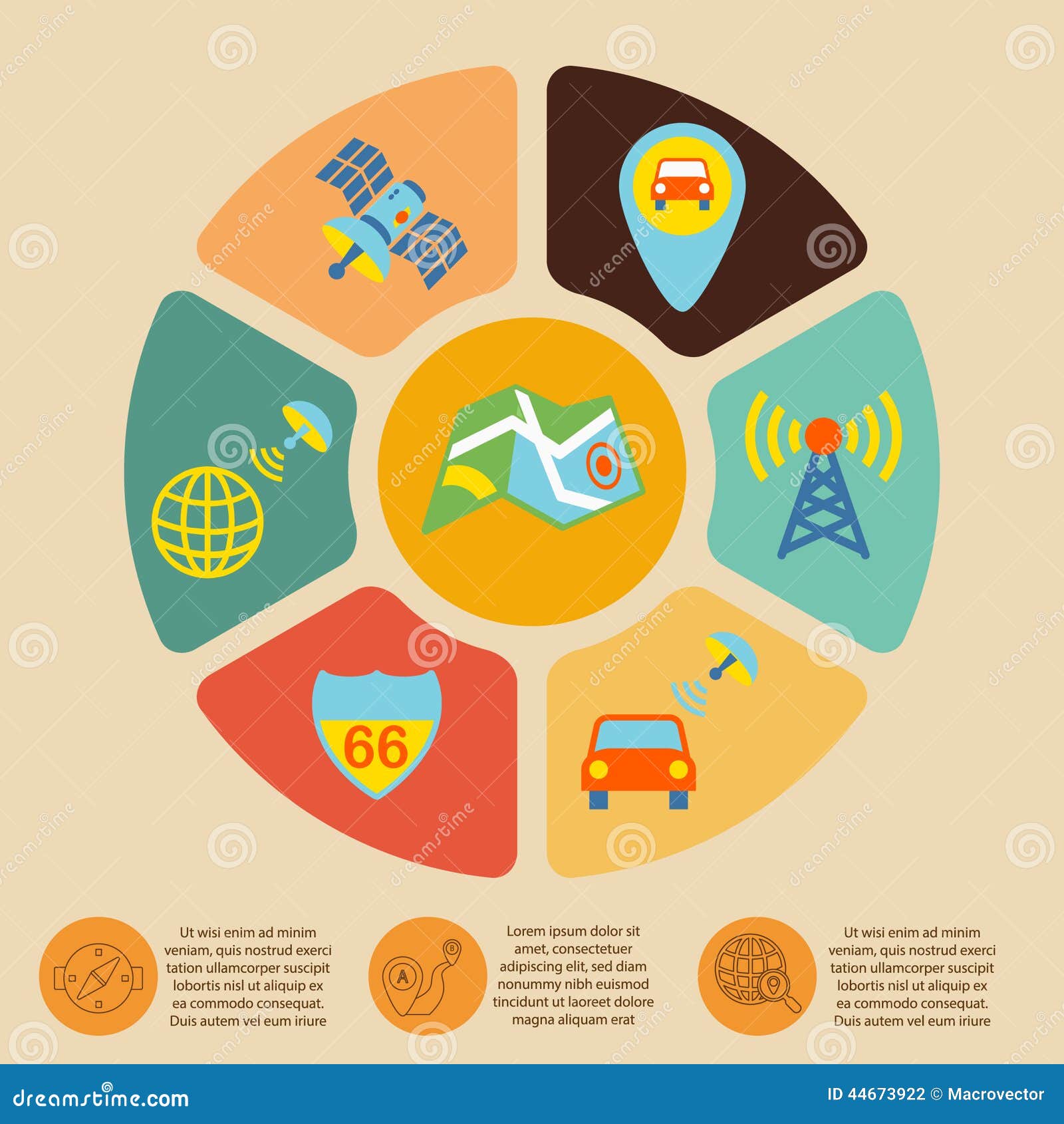 Navigation Map And Geolocation, GPS Positioning. Coordinate Grid ...