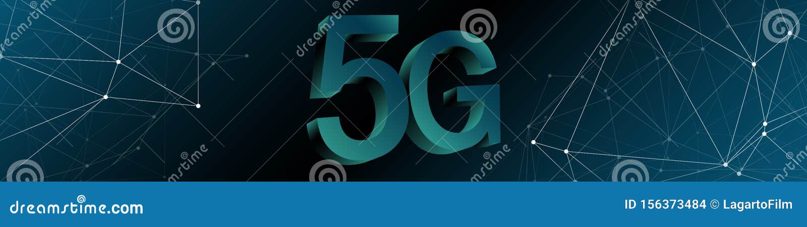 Mobile Network 5g Wide Background and Abstract Lines Connected Stock ...