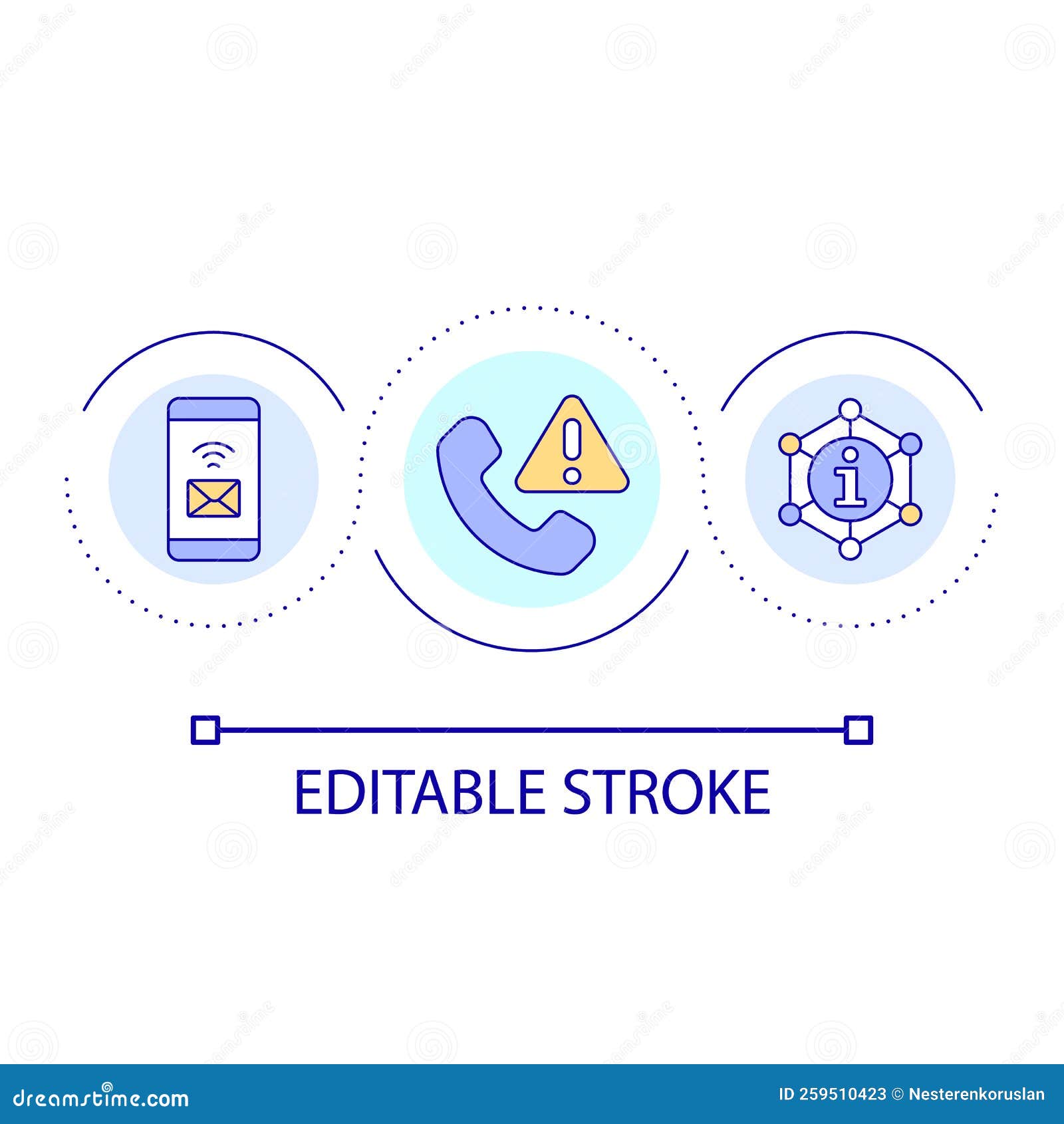 Mobile Network Issues Loop Concept Icon Stock Vector - Illustration of ...