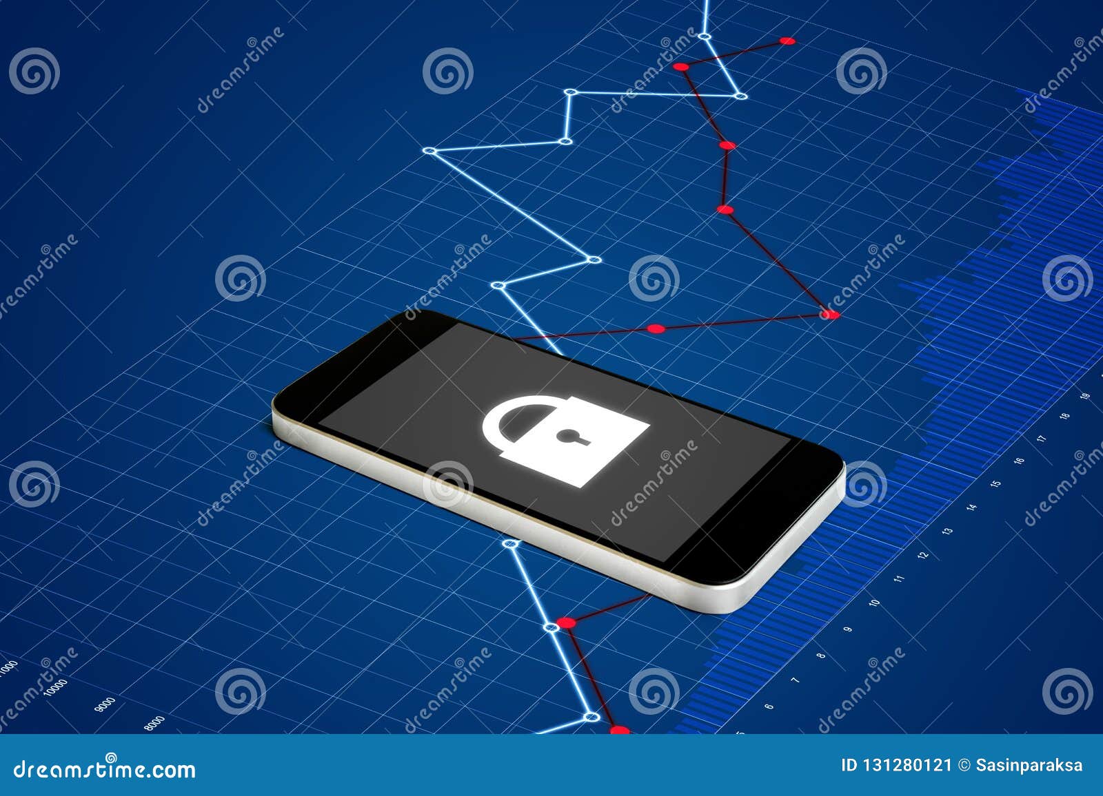Mobile Network Security System Technology Stock Illustration ...