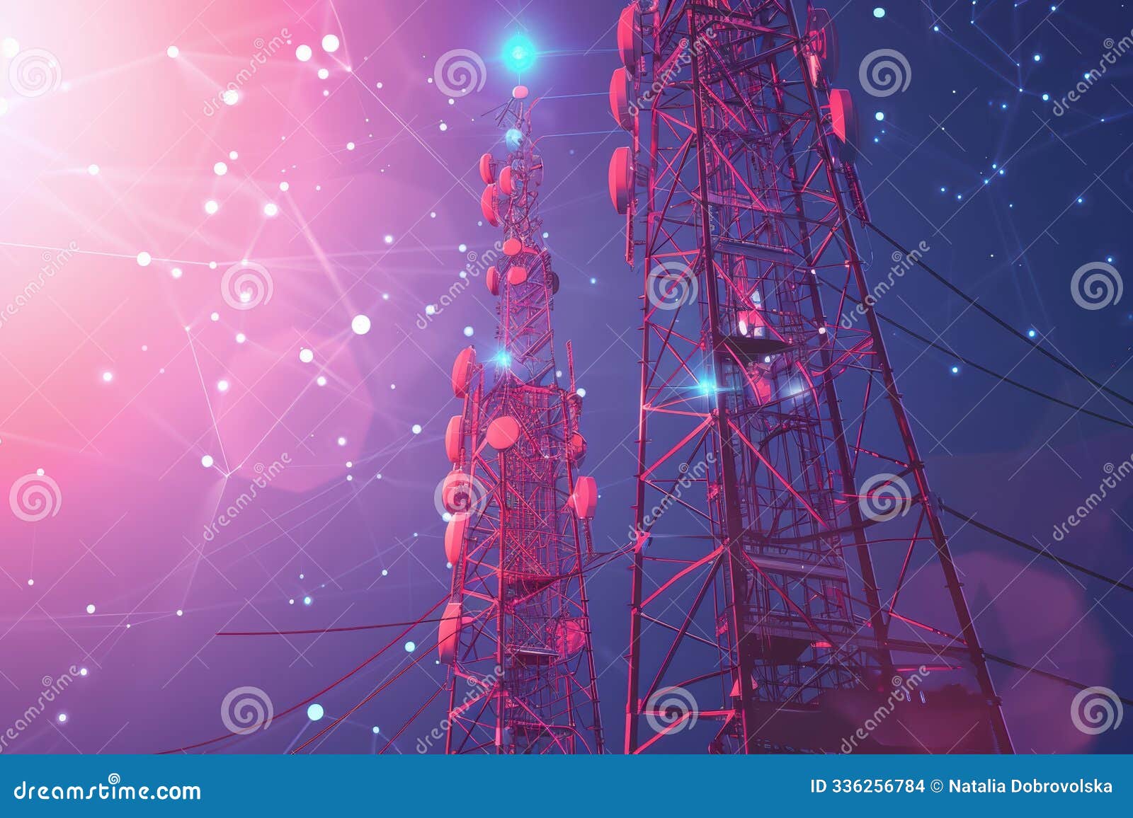 Mobile Network Signal Concept with Futuristic Technology and ...