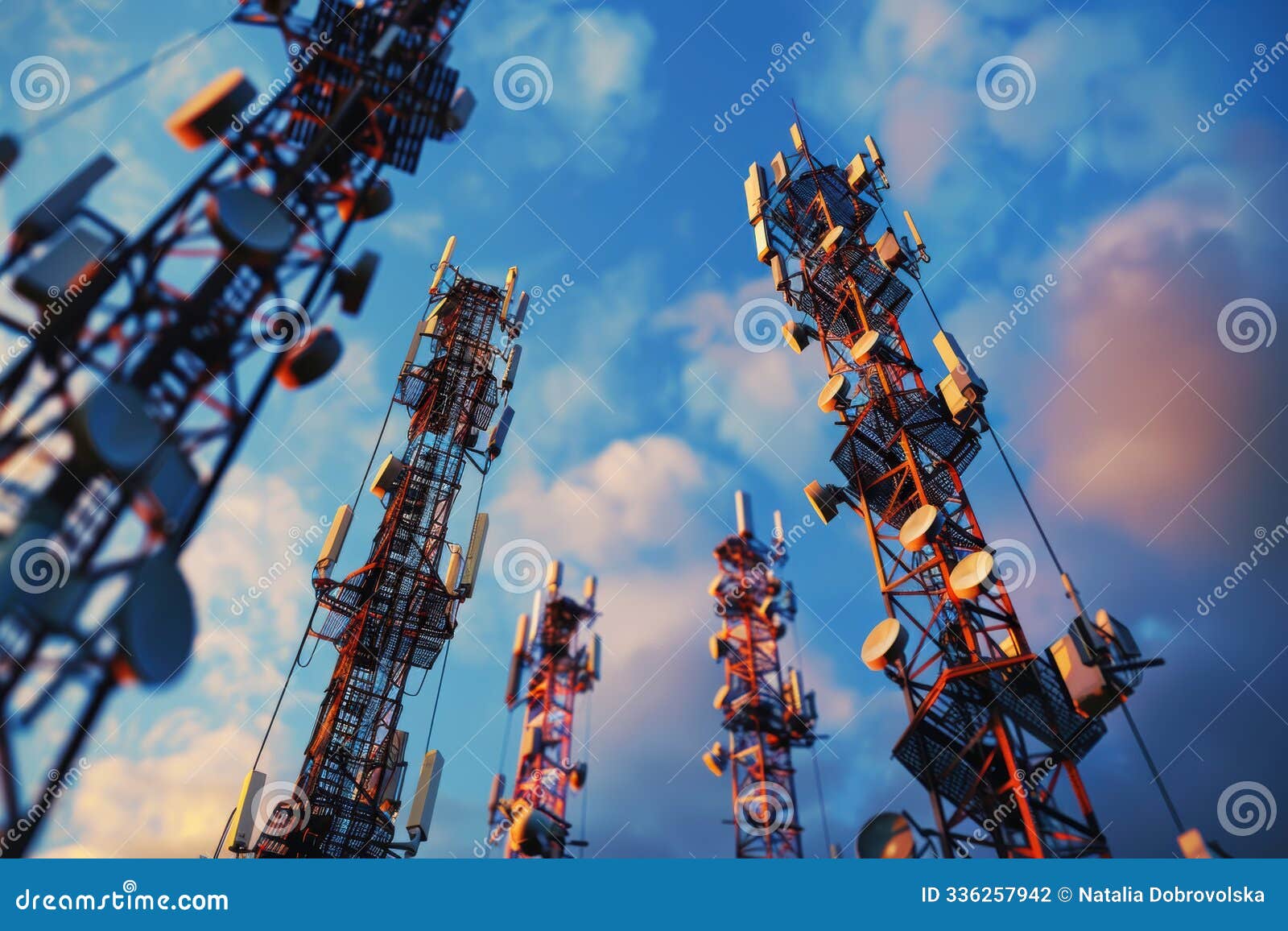 Mobile Network Signal Concept with Futuristic Technology and ...