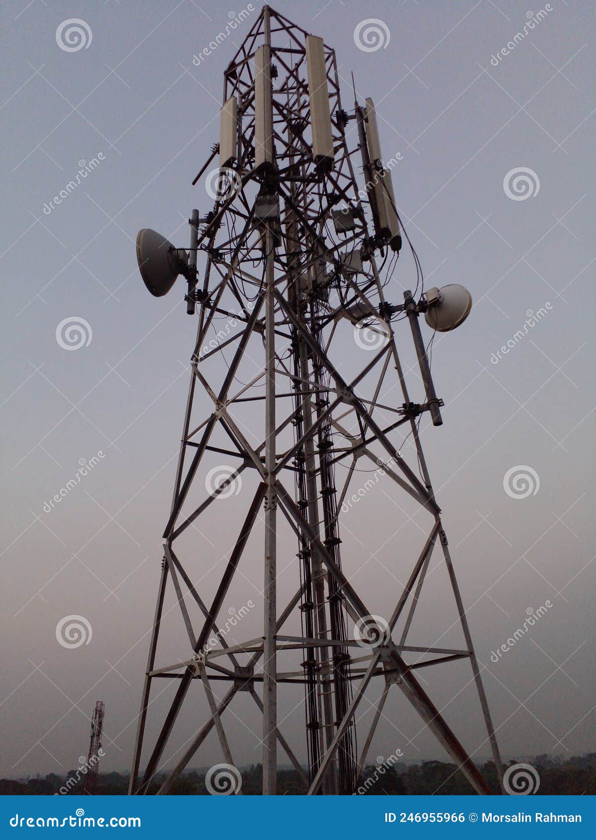 Mobile Network Tower. stock photo. Image of tower, bangladesh - 246955966