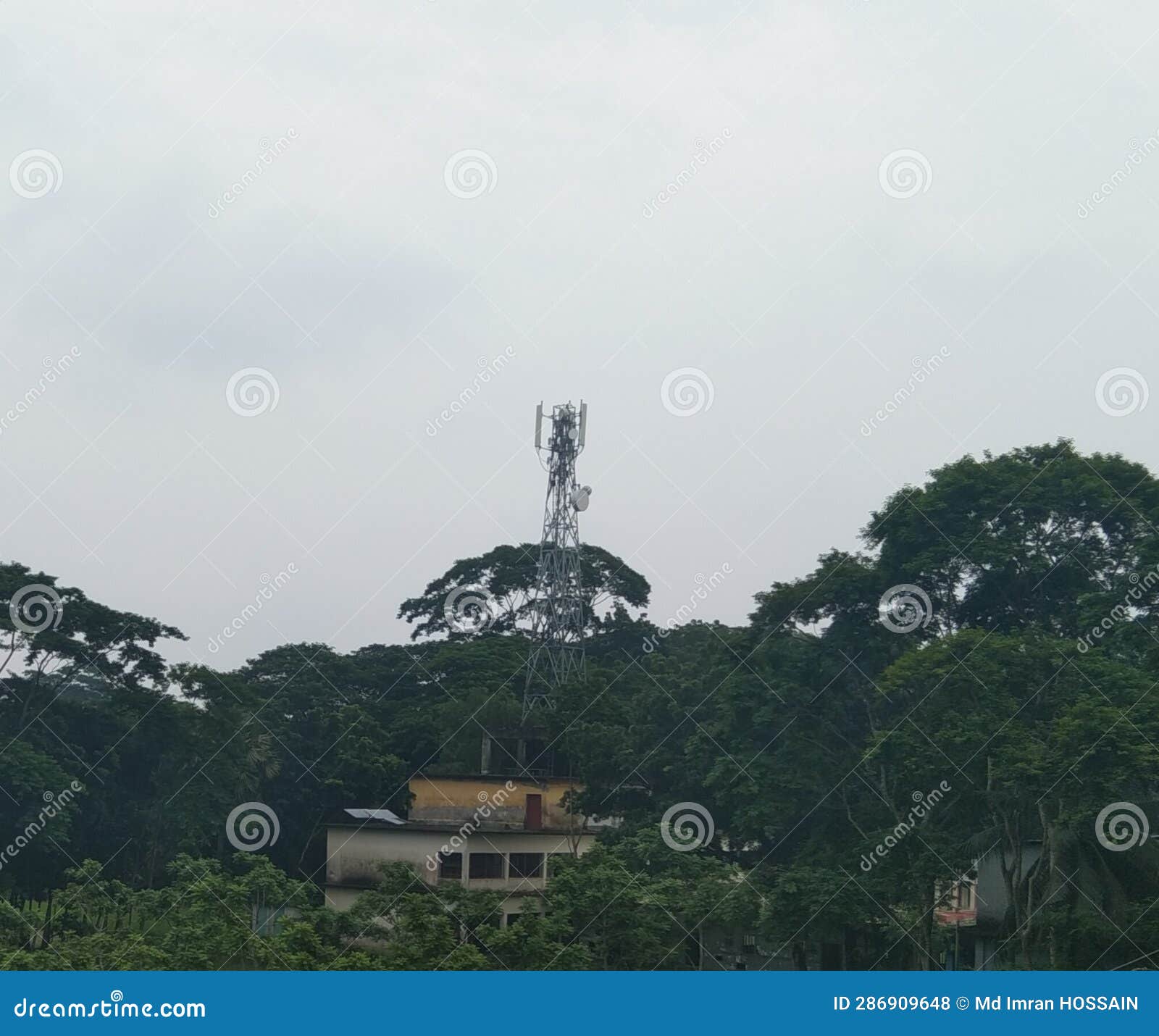 A Mobile Network Tower in Bd Stock Photo - Image of tower, mobile ...
