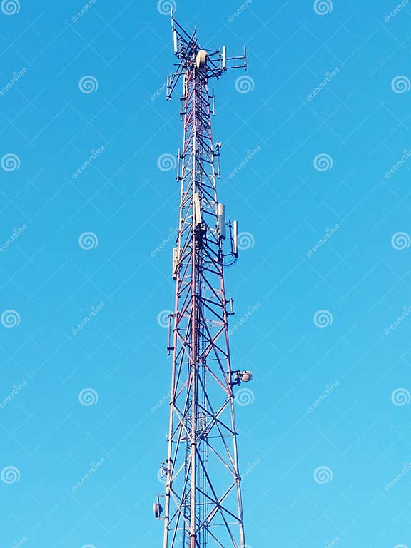 Mobile network transmitter stock photo. Image of lighting - 290422064