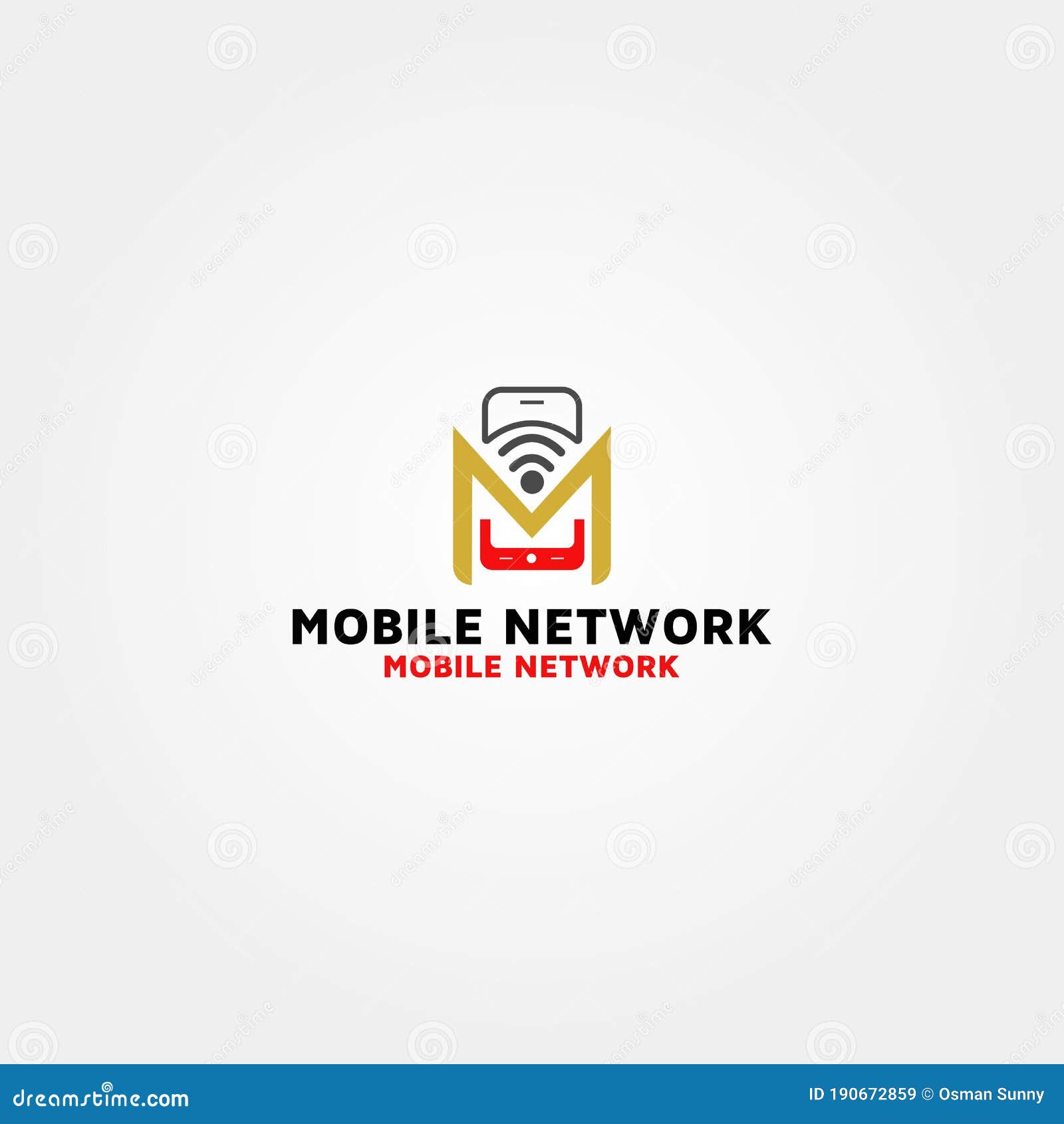 Mobile Network Vector Logo Design Stock Vector - Illustration of idea ...