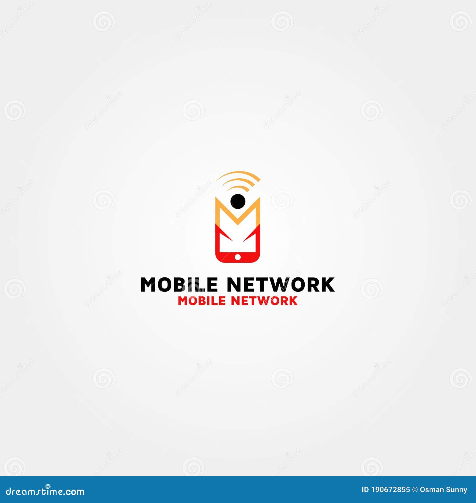 Mobile Network Vector Modern Logo Design Template Stock Vector ...